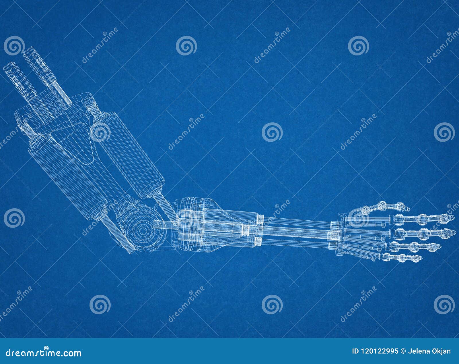 Architecte Robotique Blueprint De Concept De Bras Image stock - Image ...