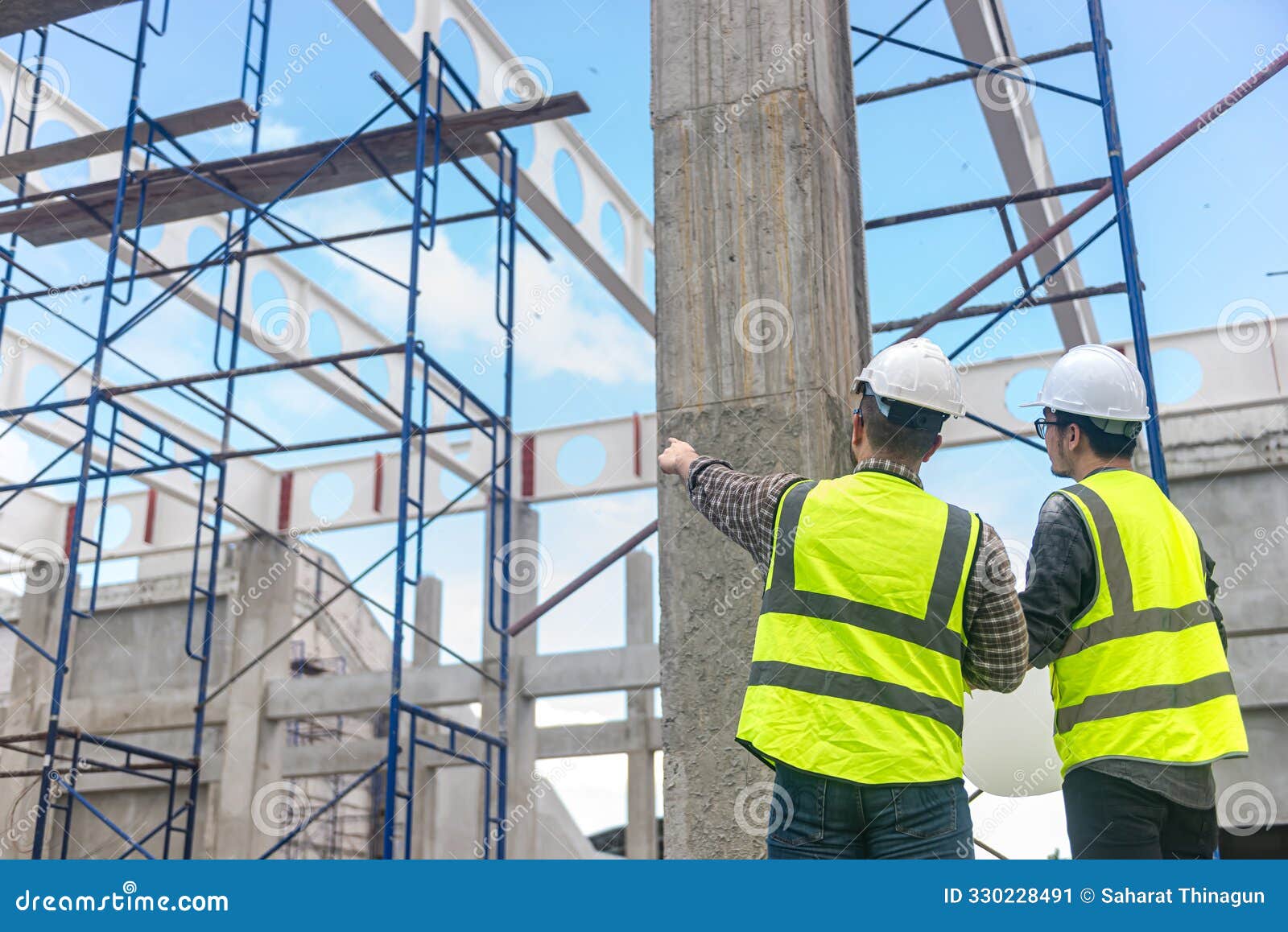 Architects are Checking the Progress of the Building Project and ...