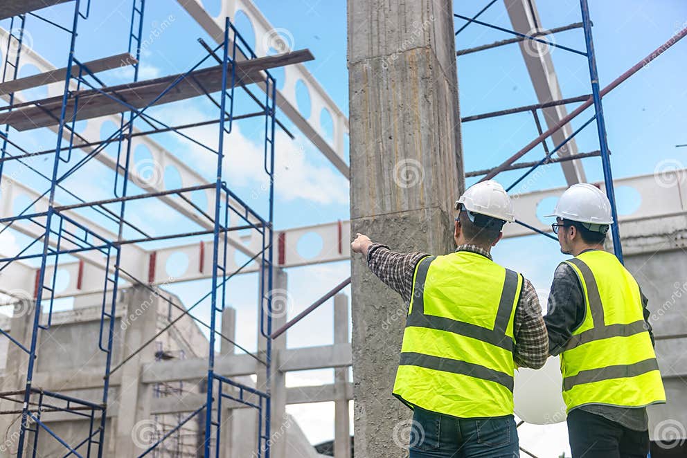Architects are Checking the Progress of the Building Project and ...