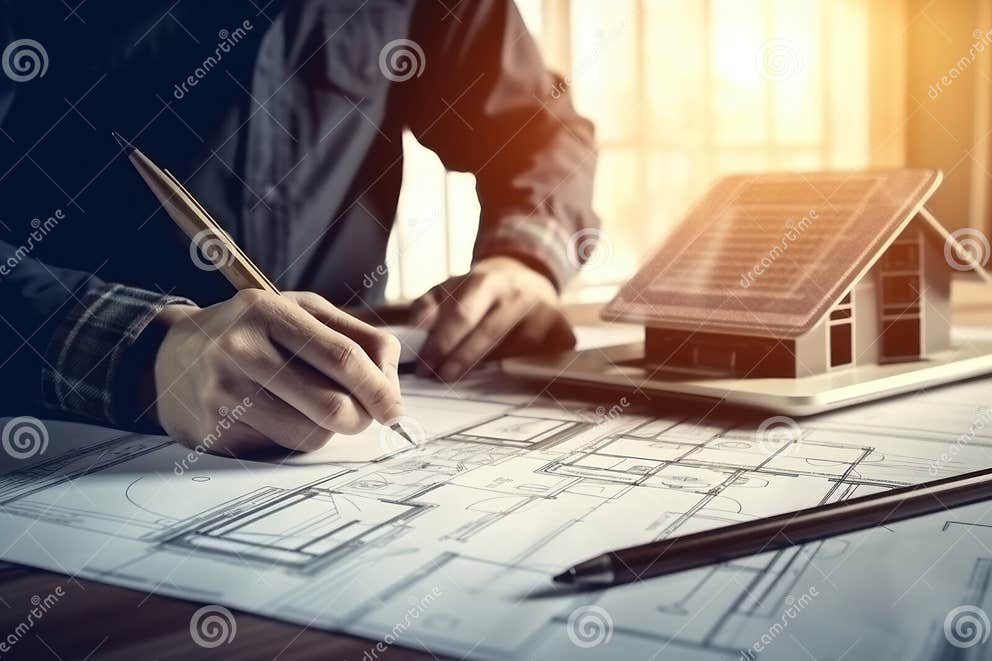 Architects Concept, Engineer Architect Designer Freelance Work on Start ...