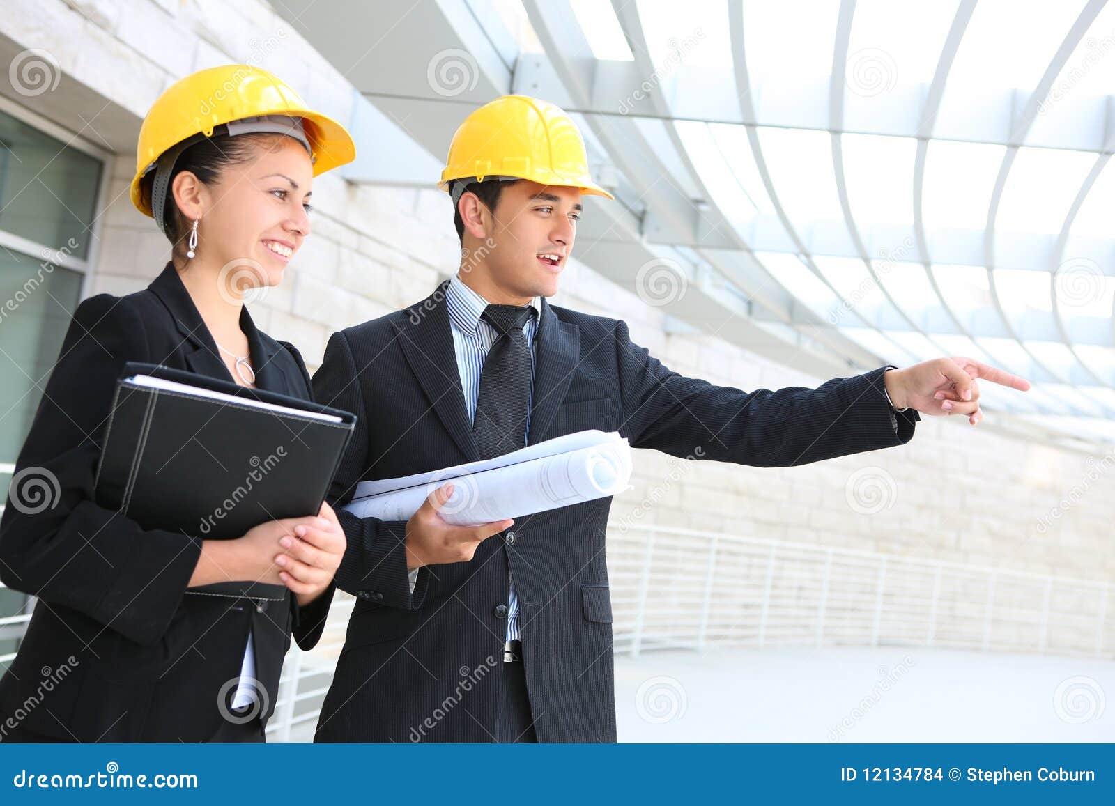 Architects On Construction Site Stock Photo - Image of manager, smart ...