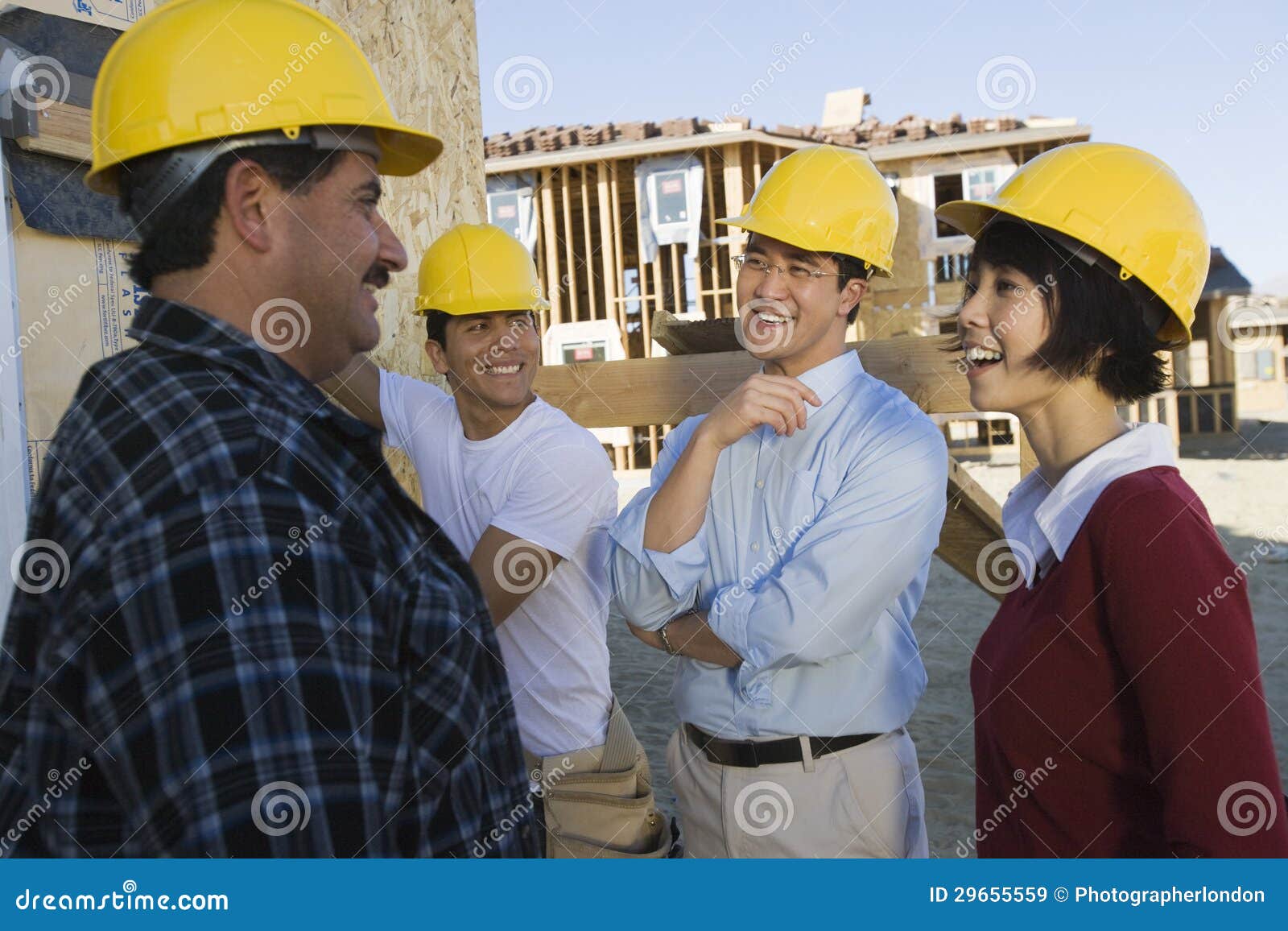 Architects at Construction Site Stock Image - Image of site ...