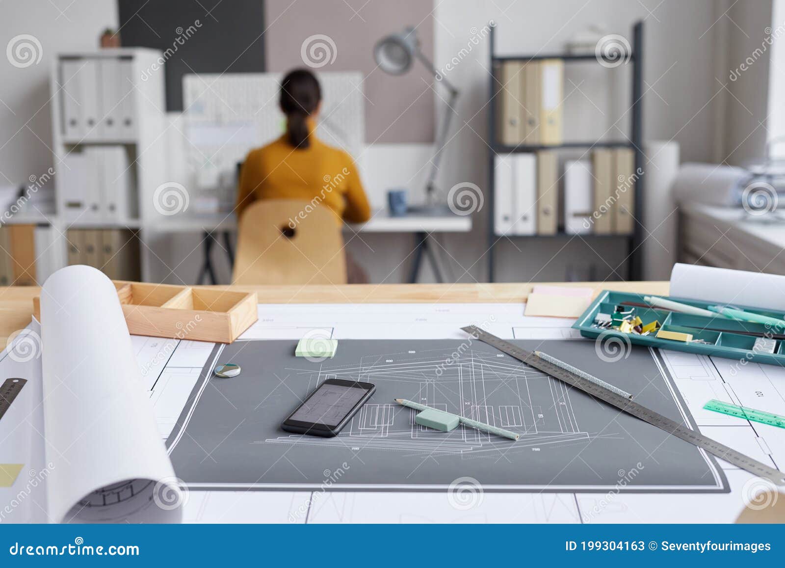 Architects Desk Background stock image. Image of indoors - 199304163