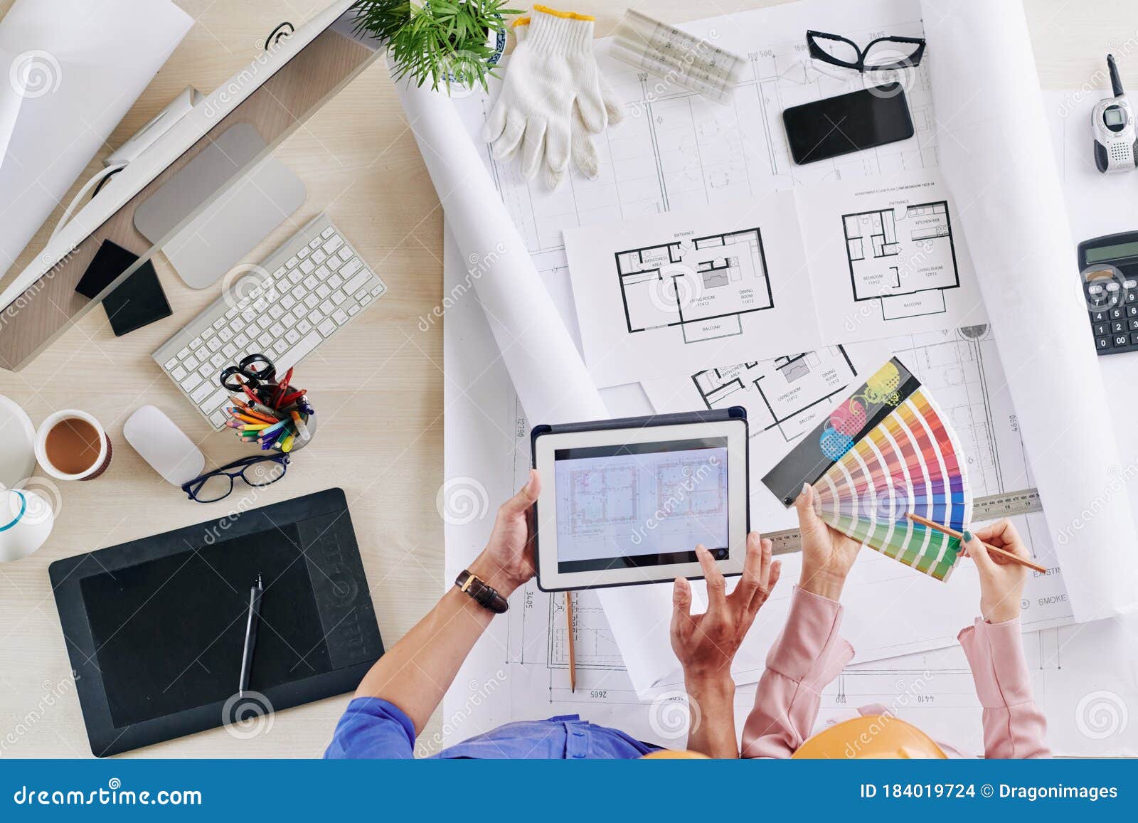 Architects Discussing Construction Plan Stock Photo - Image of teamwork ...