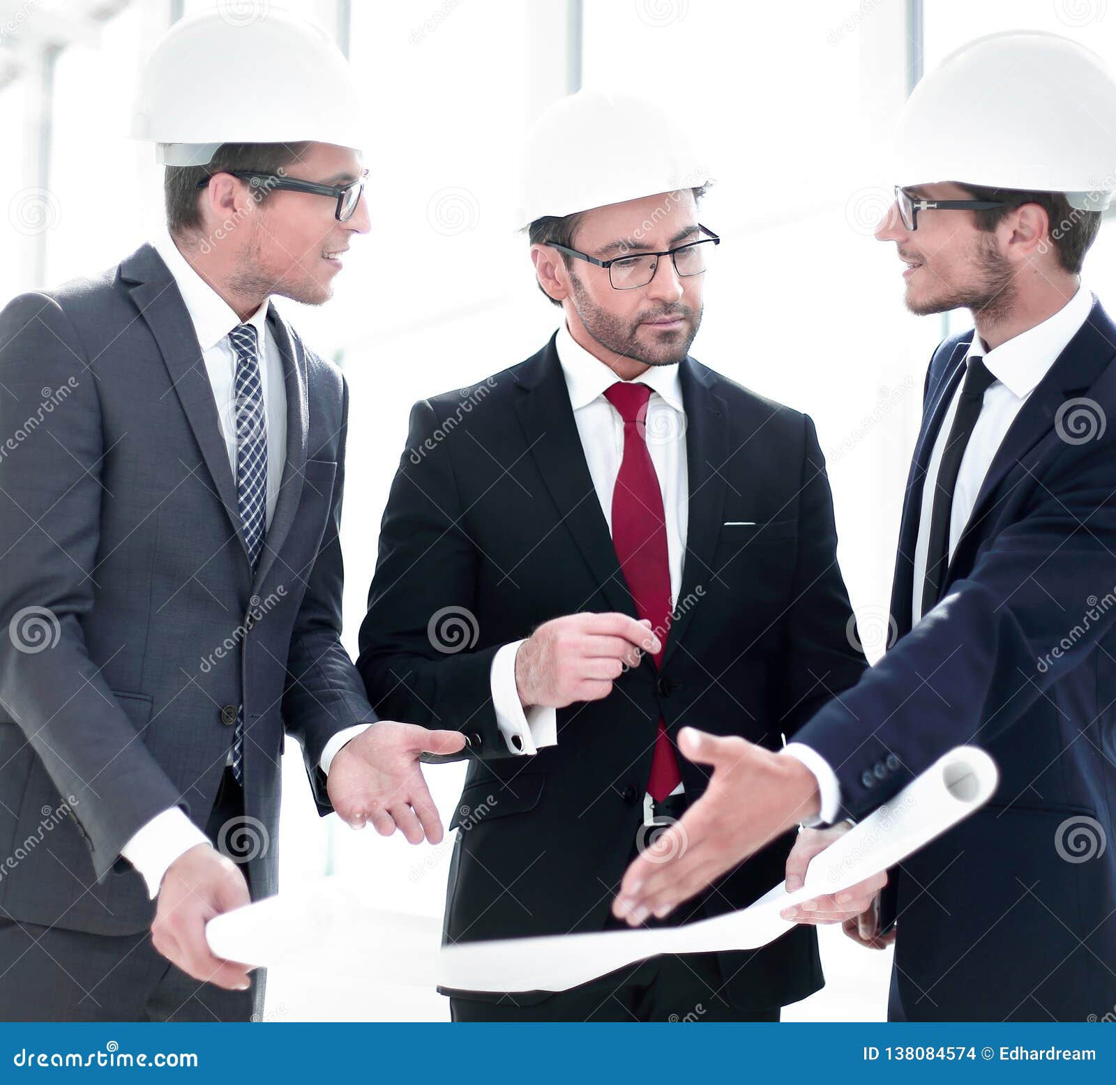 Architects Discussing the Design of the Project Stock Photo - Image of ...