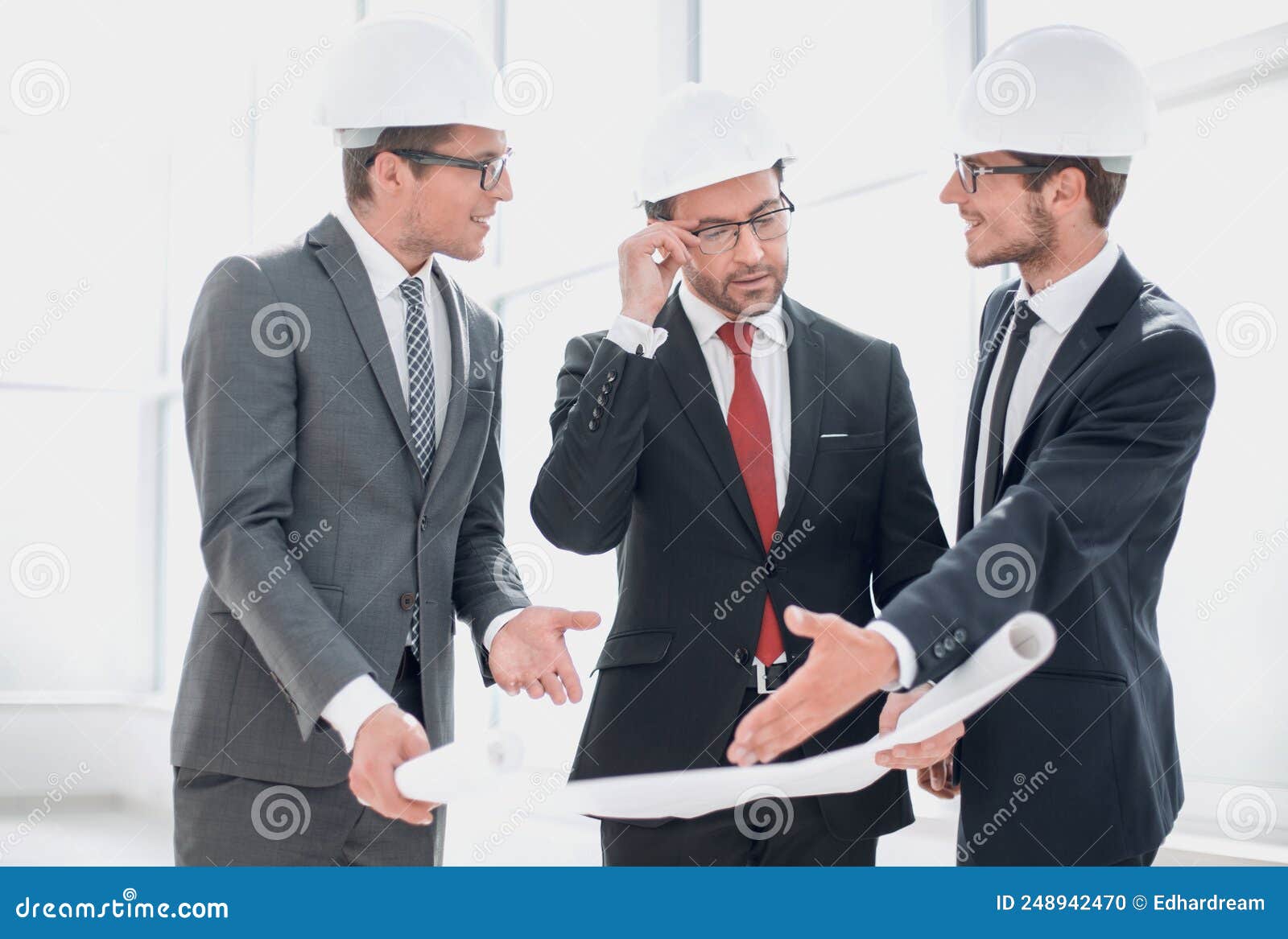 Architects Discussing the Design of the Project Stock Photo - Image of ...