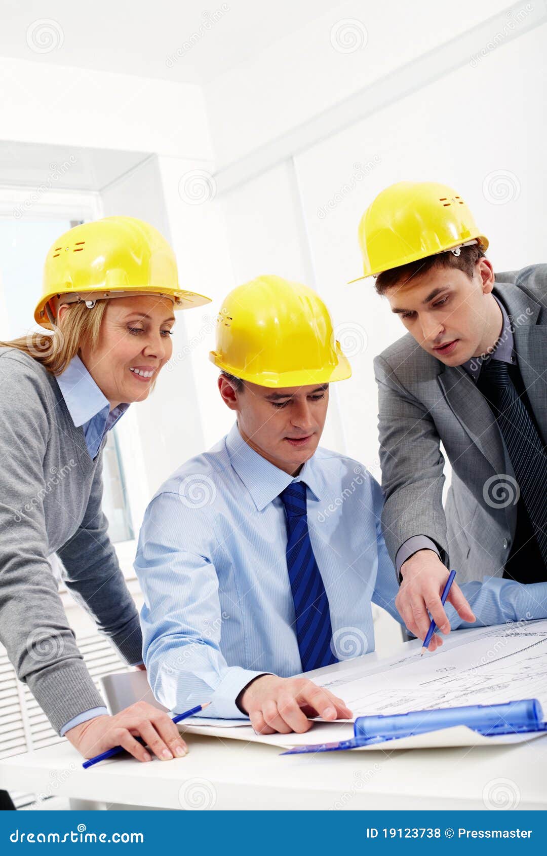 Architects at discussion stock photo. Image of meeting - 19123738