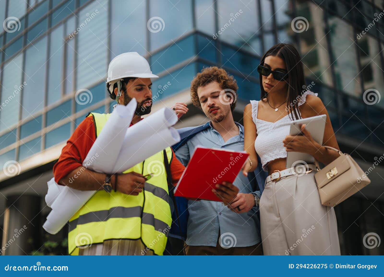 Architects and Engineers Collaborating on Urban Development Project ...