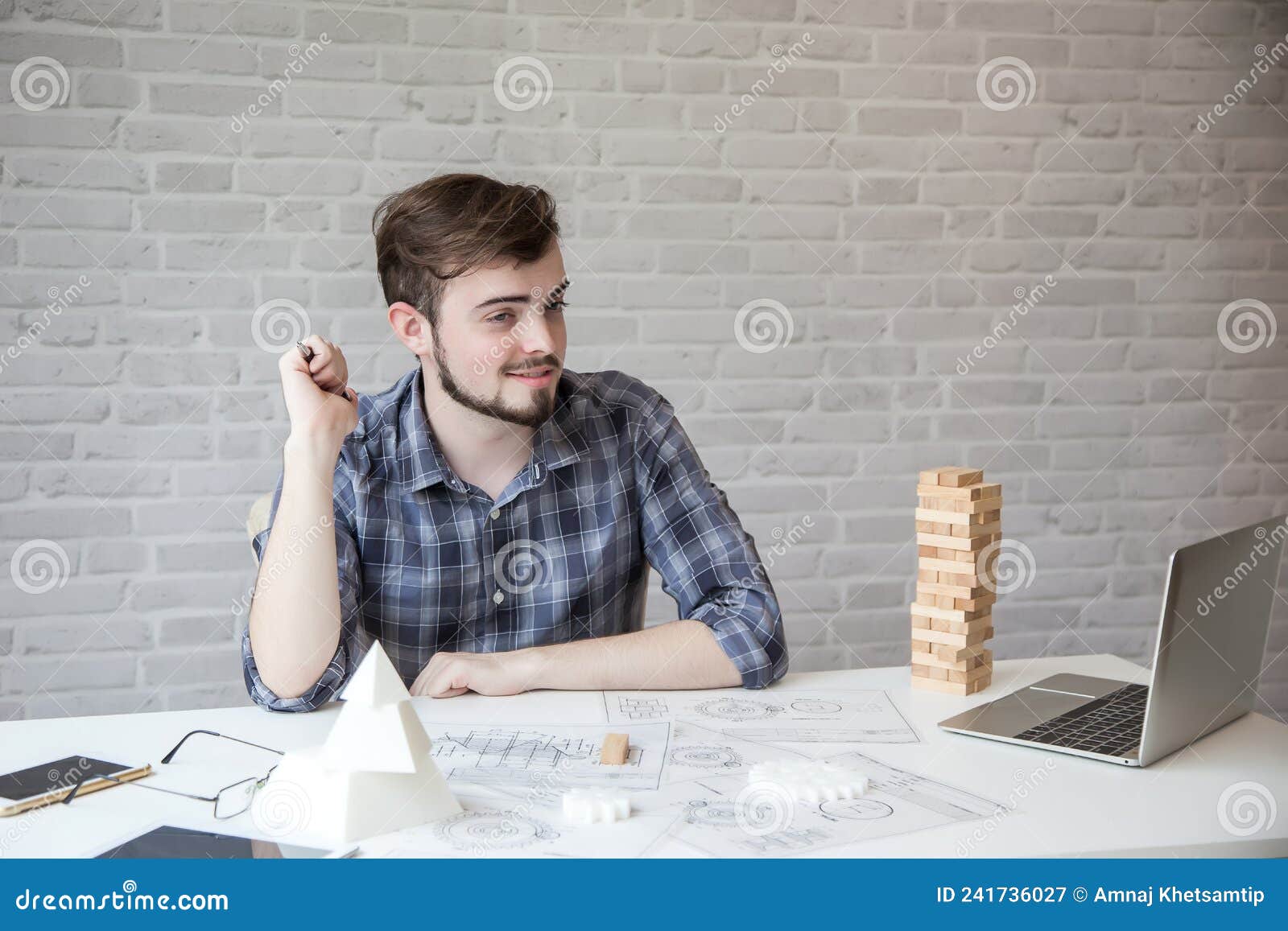 Architects or Engineers Who are Working on at Work. Engineering Working ...