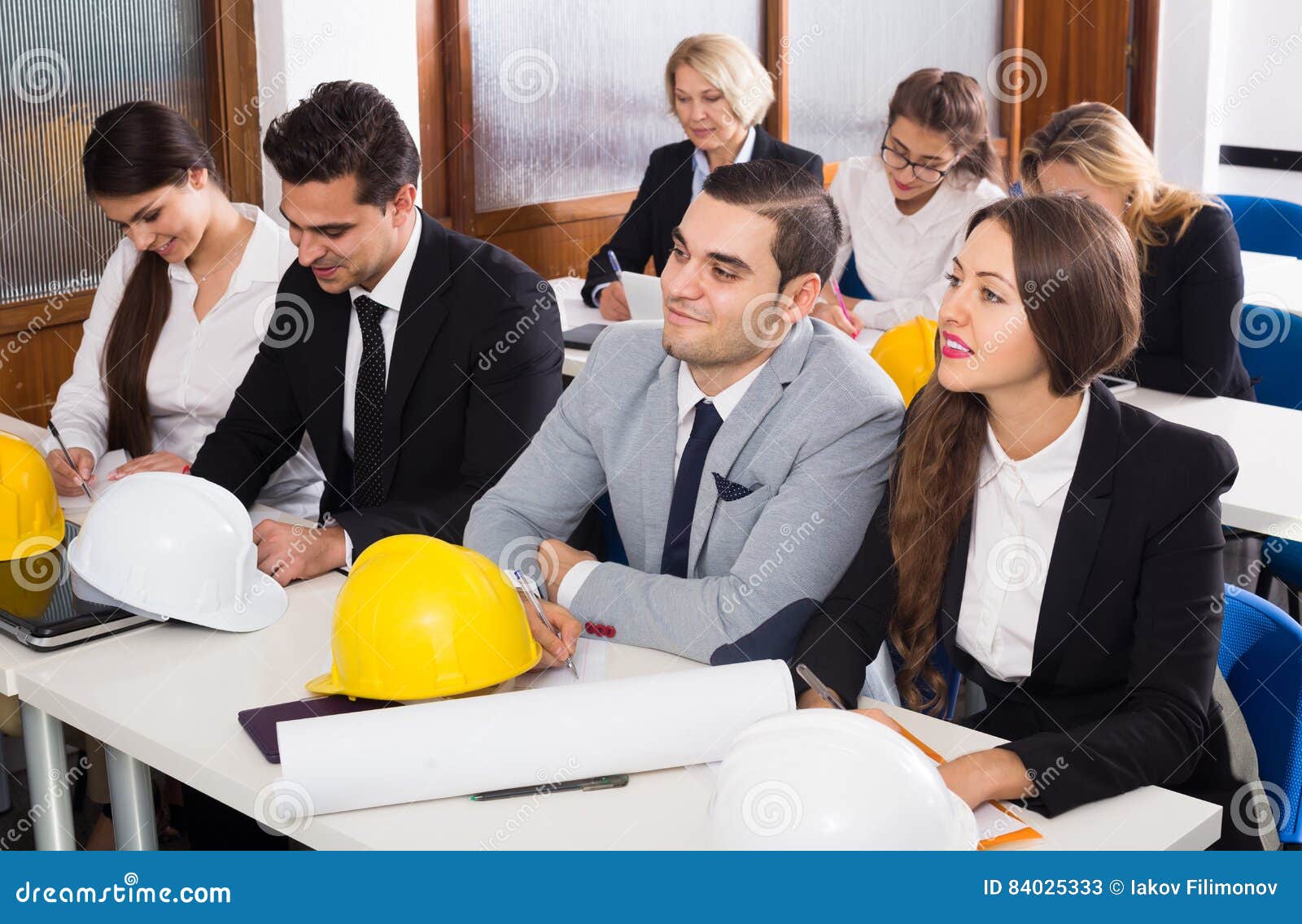 Architects Having Advanced Training Courses in Classroom Stock Image ...