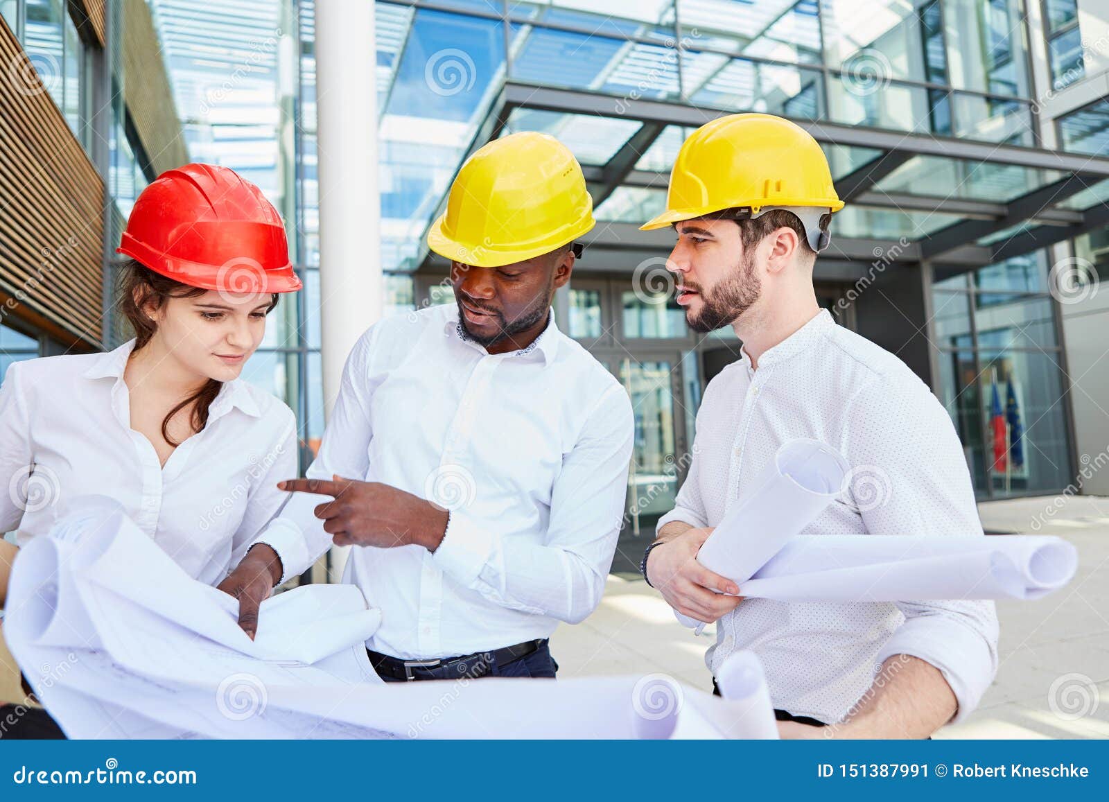 Architects Make Project Planning As a Team Stock Image - Image of ...