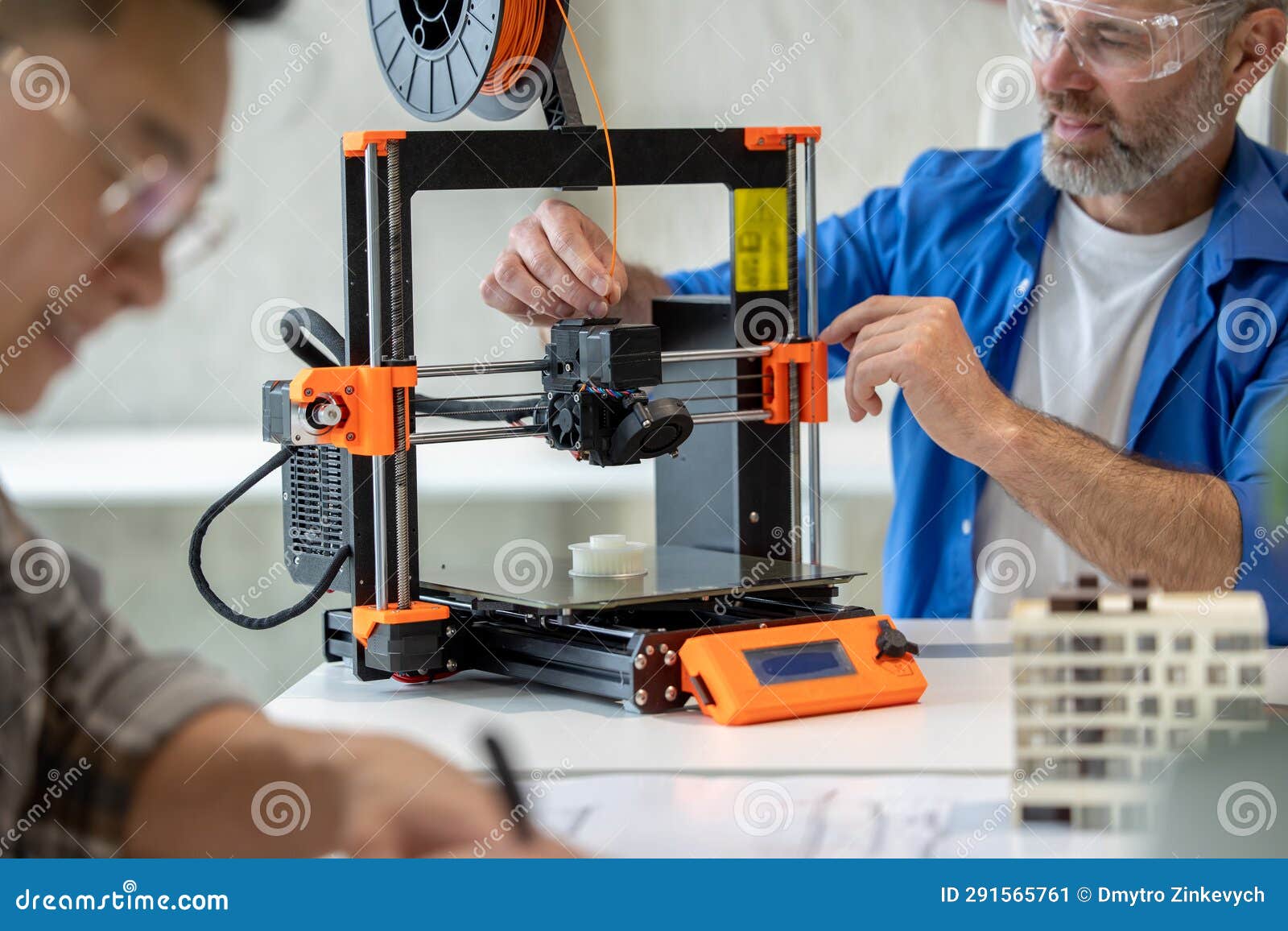 Architects Making House Model Using 3D Printer, FDM Technology for ...