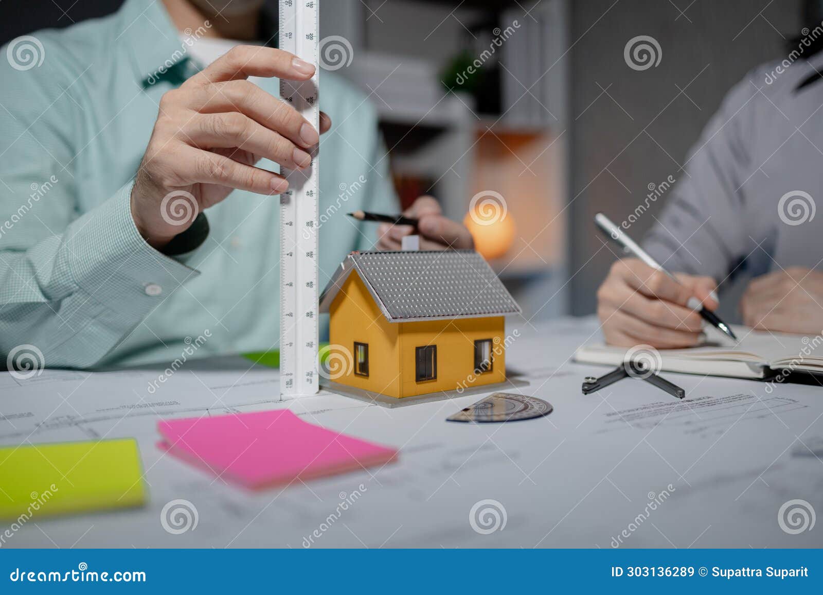 Architects are Reviewing Plans Together, Construction and Structure of ...