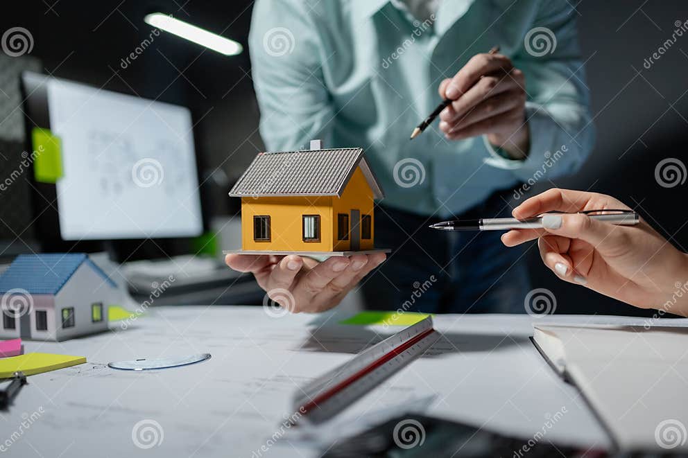 Architects are Reviewing Plans Together, Construction and Structure of ...