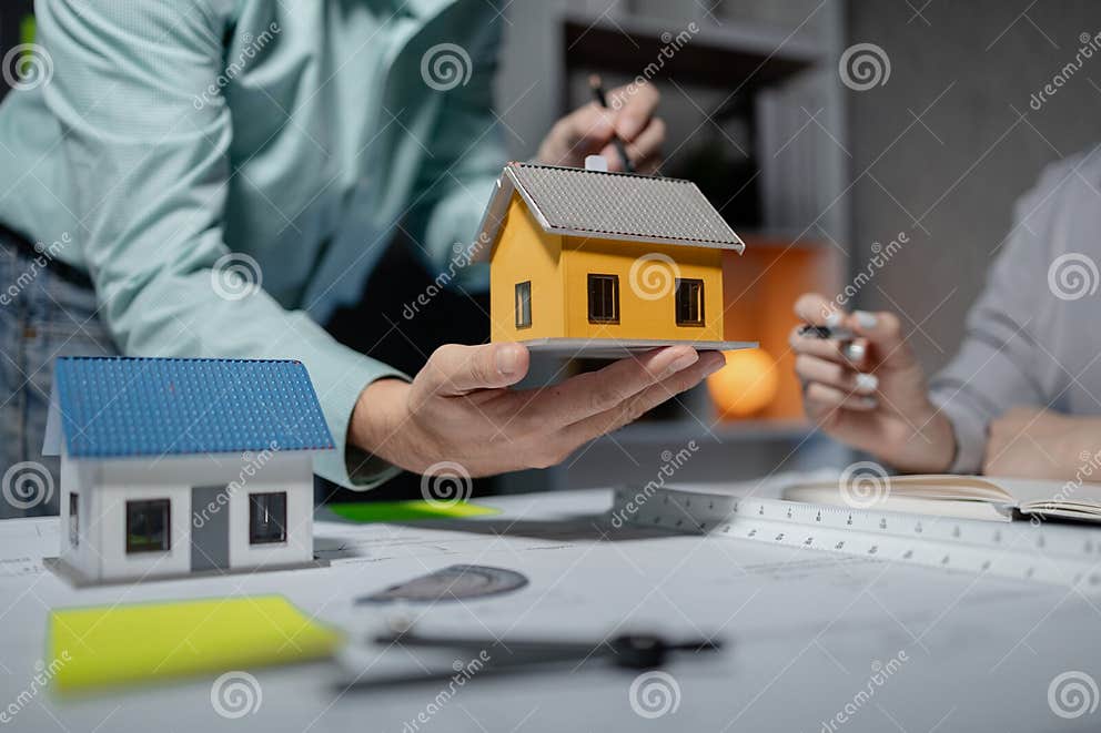 Architects are Reviewing Plans Together, Construction and Structure of ...