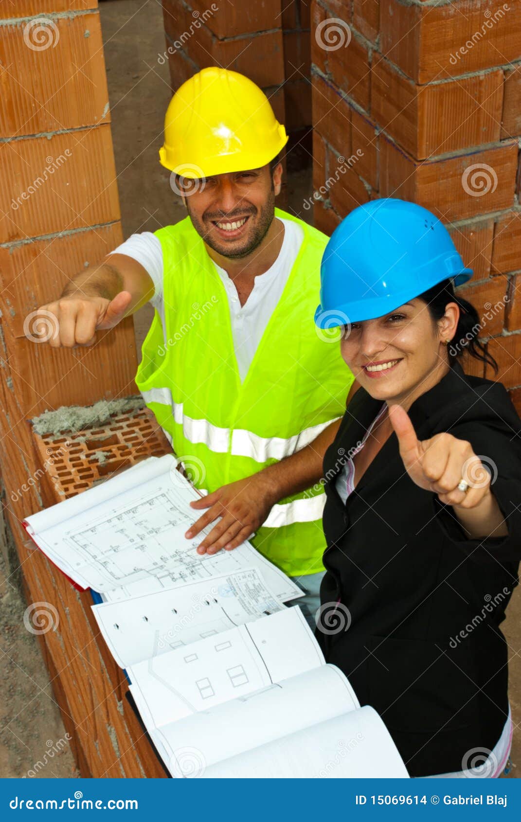 Architects on Site Giving Thumbs Up Stock Photo - Image of engineers ... Architects on Site Giving Thumbs Up Stock Photo - Image of engineers ...