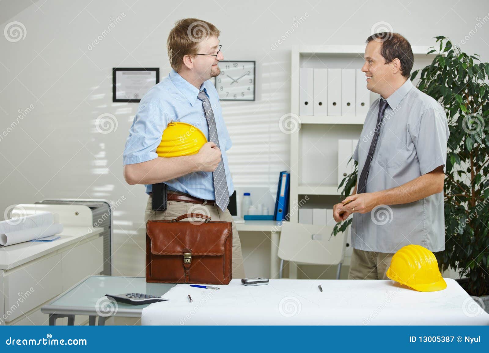 Architects Talking at Office Stock Image - Image of explaining ...