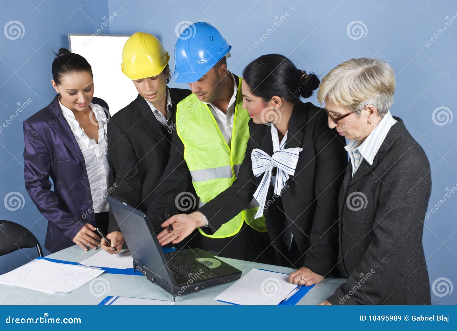Architects Team in Office Having a Meeting Stock Image - Image of ...