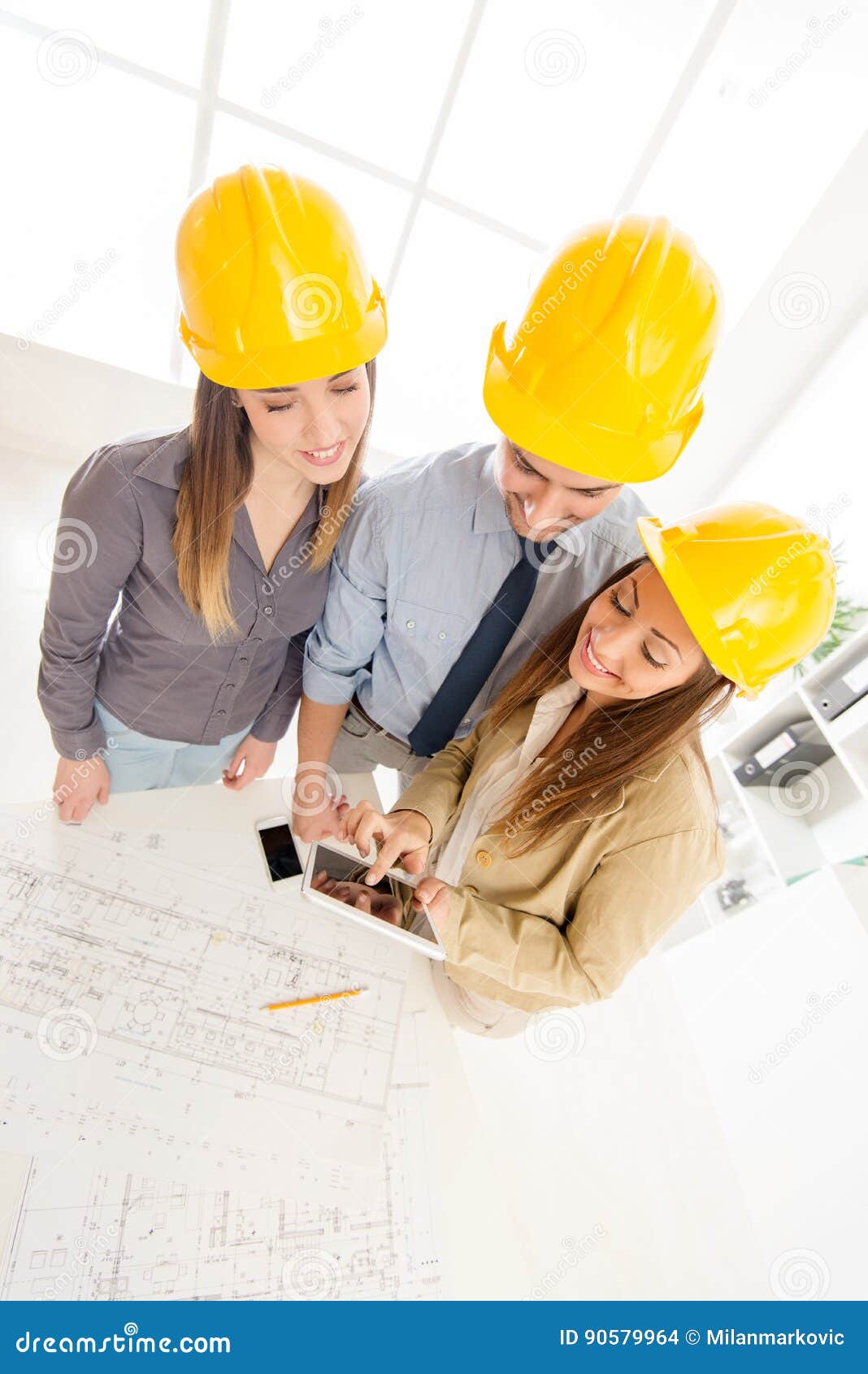 Architects Team stock photo. Image of worker, space, contractor - 90579964