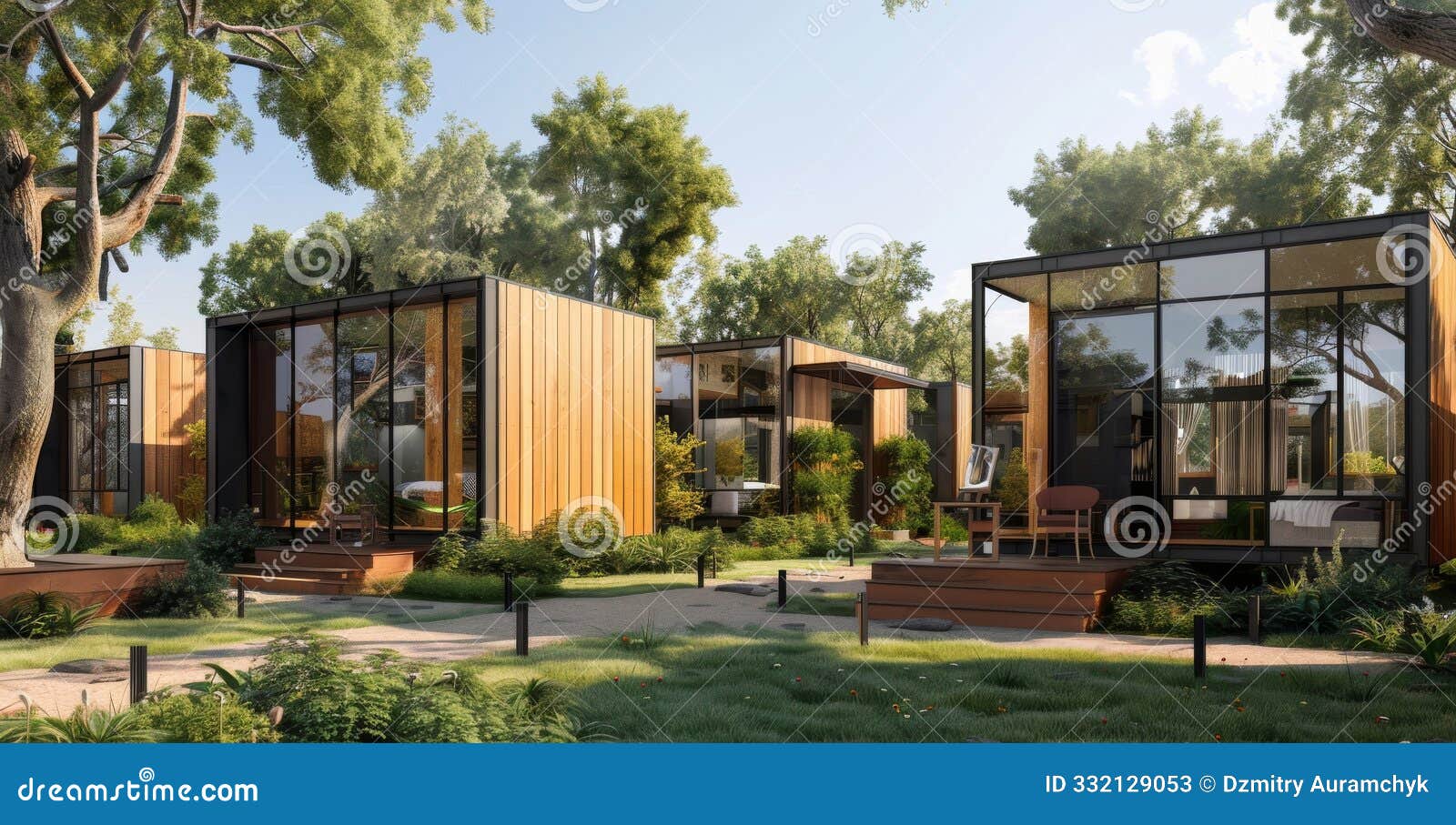Architects Using Modular Homes for Their Exterior Designs Stock ...