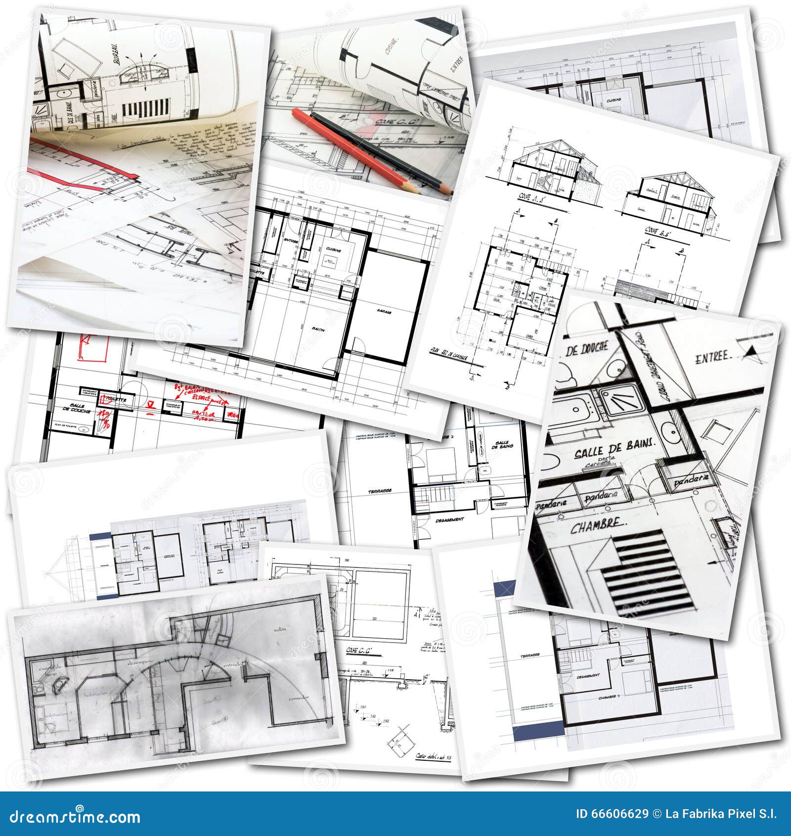 Architects work stock image. Image of real, blueprints - 66606629