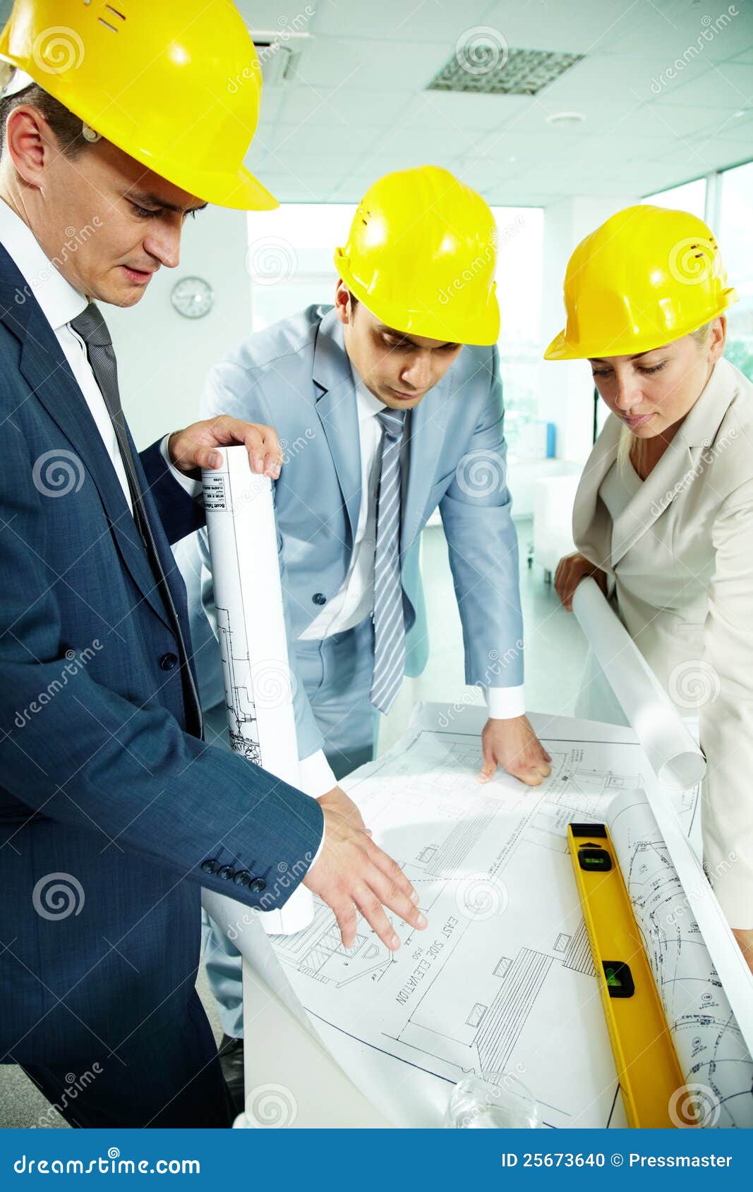 Architects working stock photo. Image of holding, businesswoman - 25673640