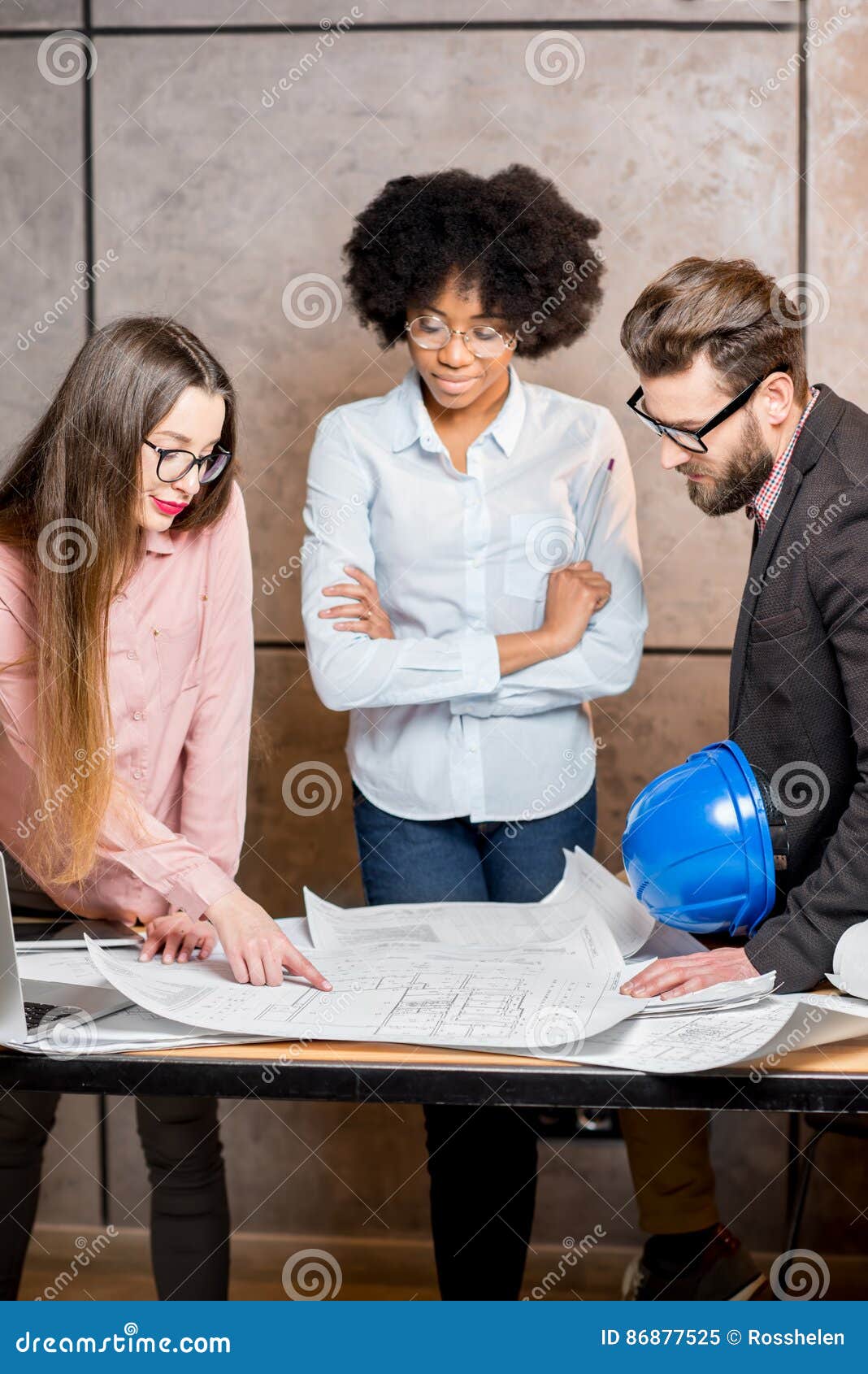 Architects Working at the Office Stock Image - Image of designers ...