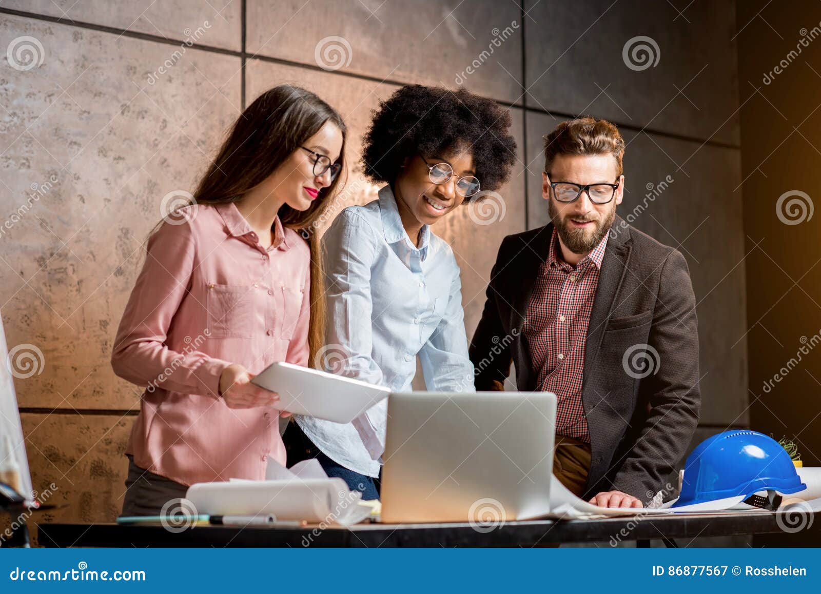 Architects Working at the Office Stock Image - Image of group, meeting ...