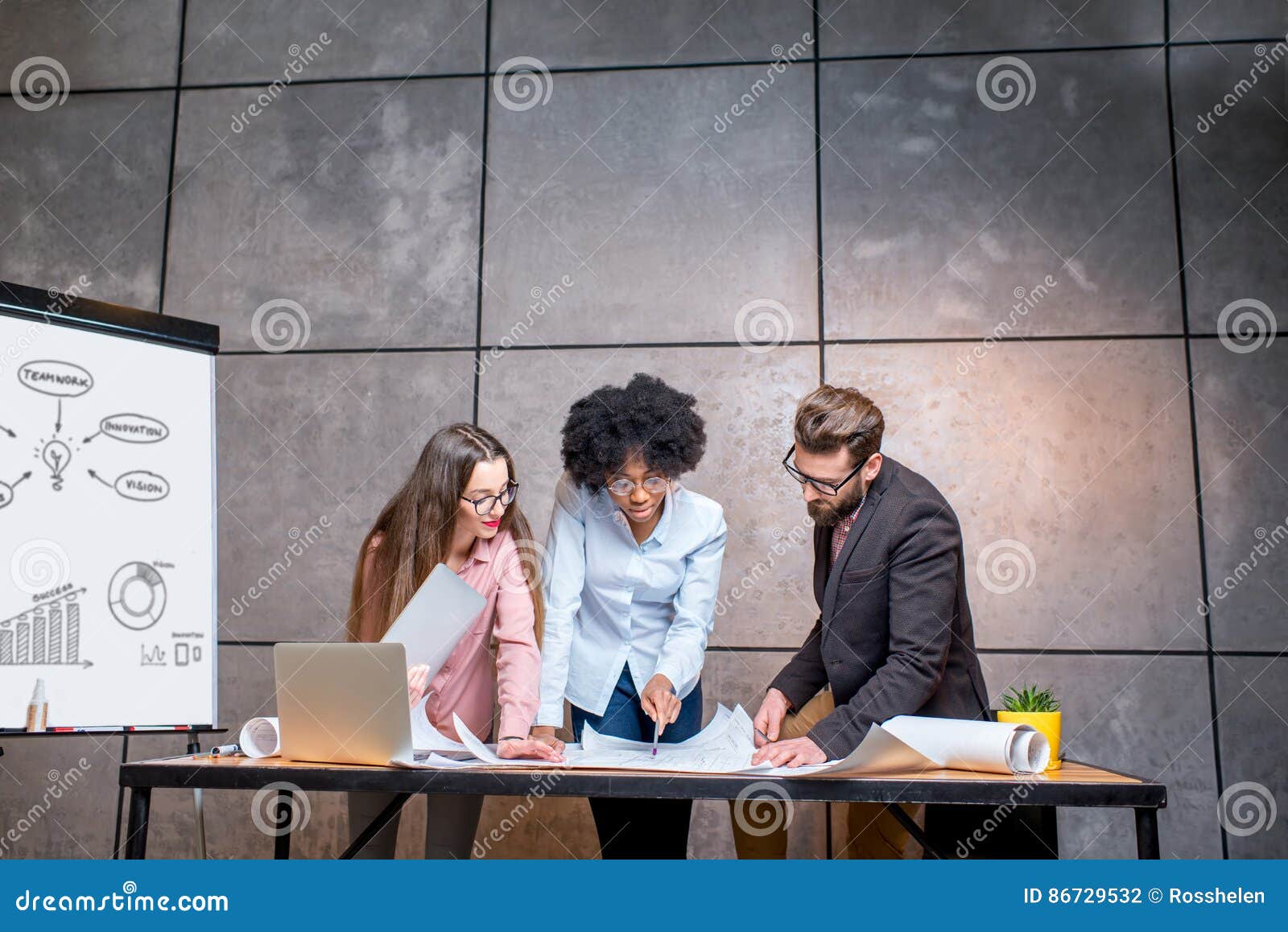 Architects Working at the Office Stock Photo - Image of indoors ...