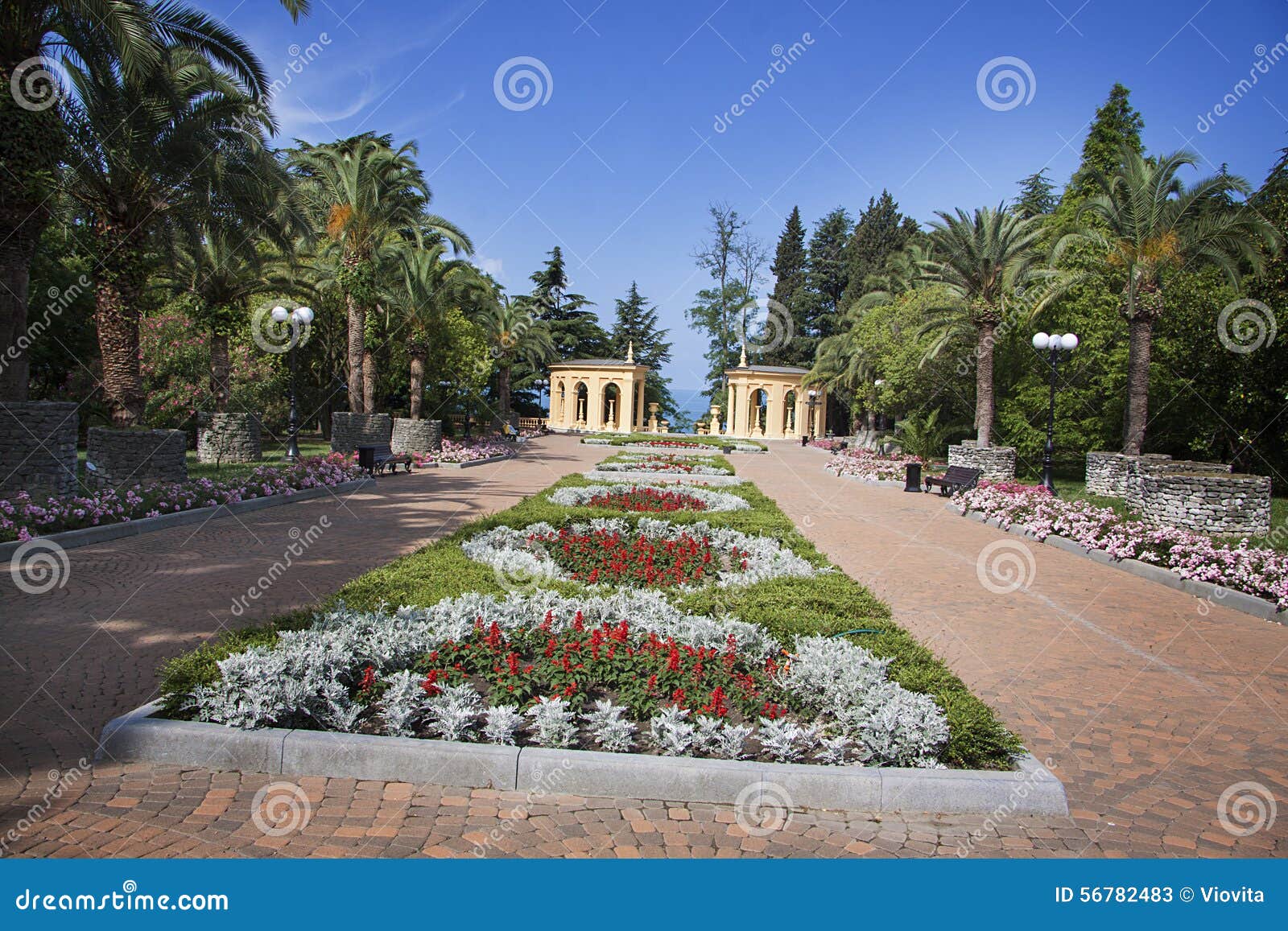 Architectual and Gardening Ensemble Stock Image - Image of gardening ...