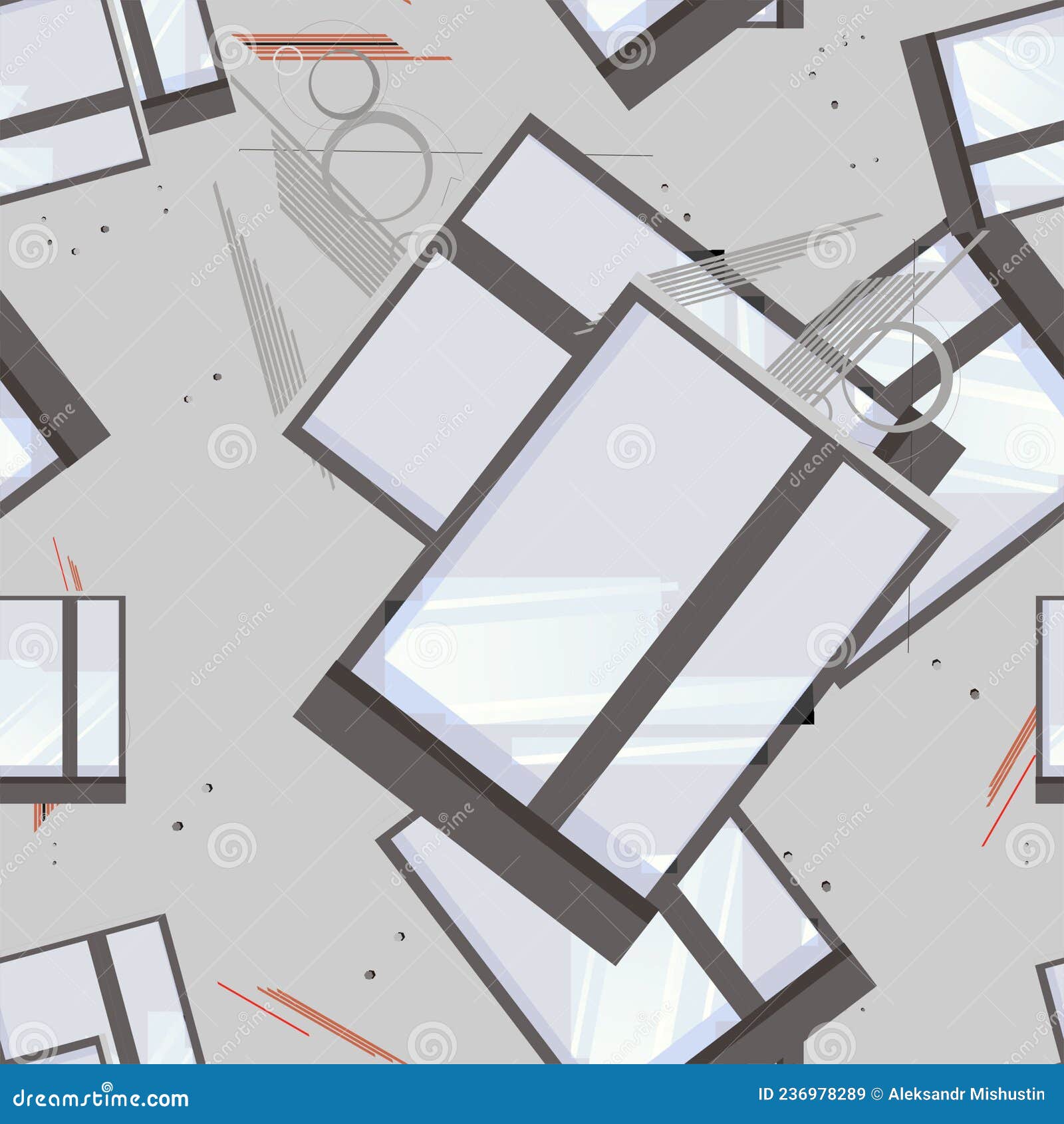 Architectura Seamless Pattern Stock Illustration - Illustration of ...