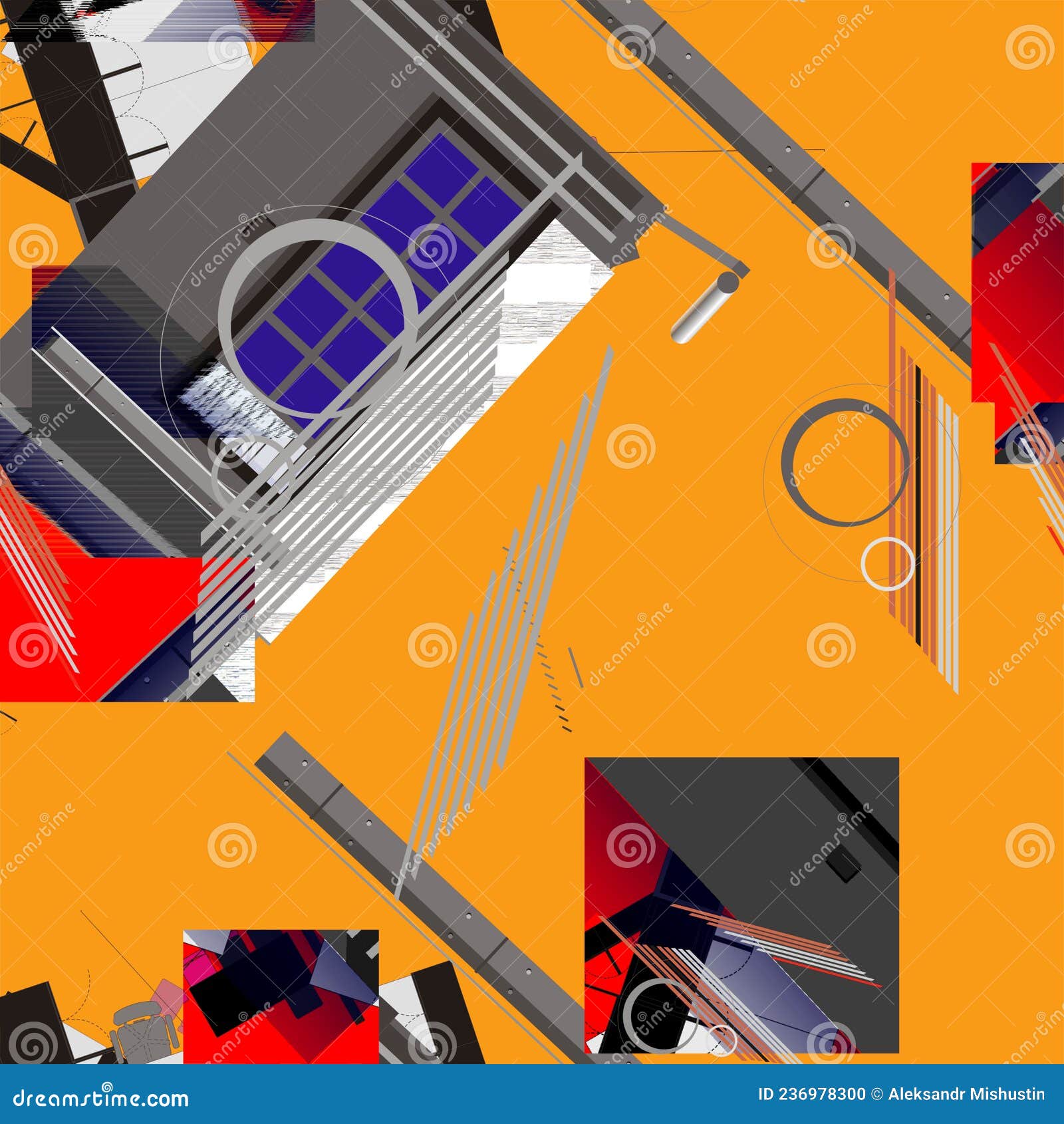 Architectura Seamless Pattern Stock Illustration - Illustration of ...