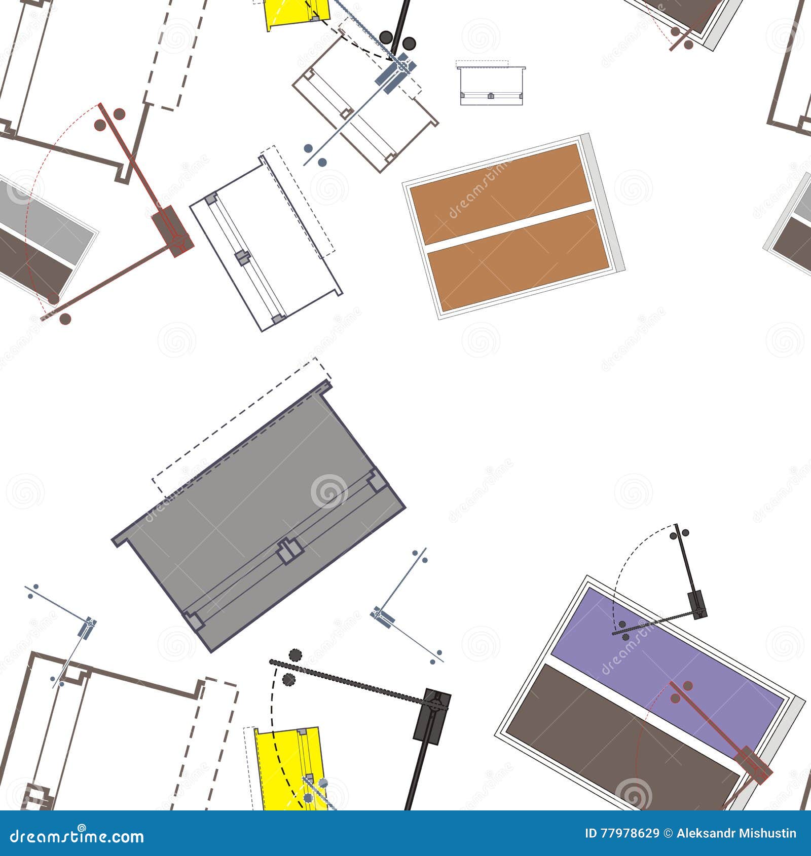 Architectura Seamless Pattern Stock Vector - Illustration of sketch ...