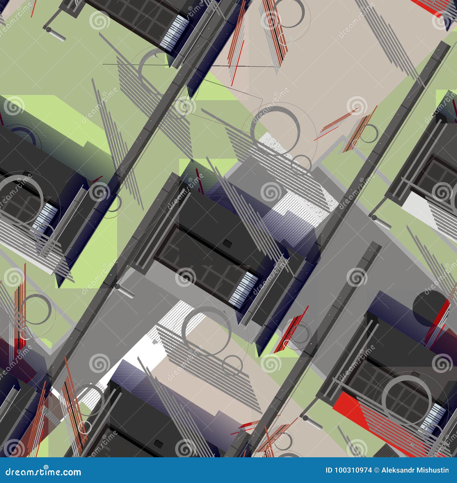 Architectura Seamless Pattern Stock Vector - Illustration of seamless ...