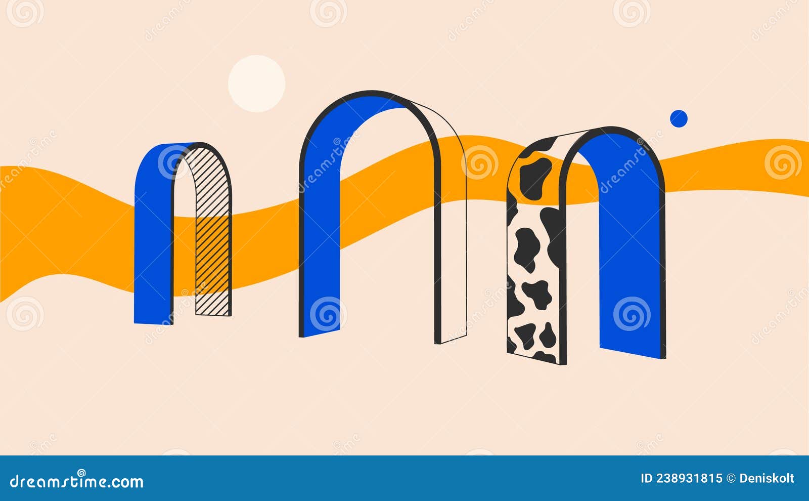 Architectural Abstract Background with Arches Stock Vector ...