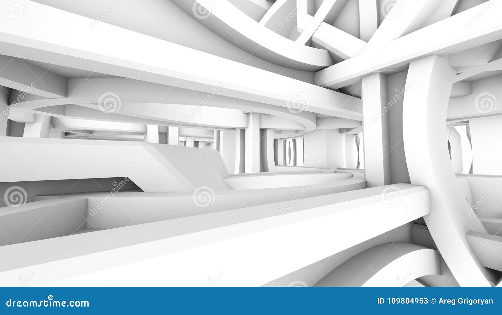 Architectural Abstract 3d Visualisation Stock Illustration ...