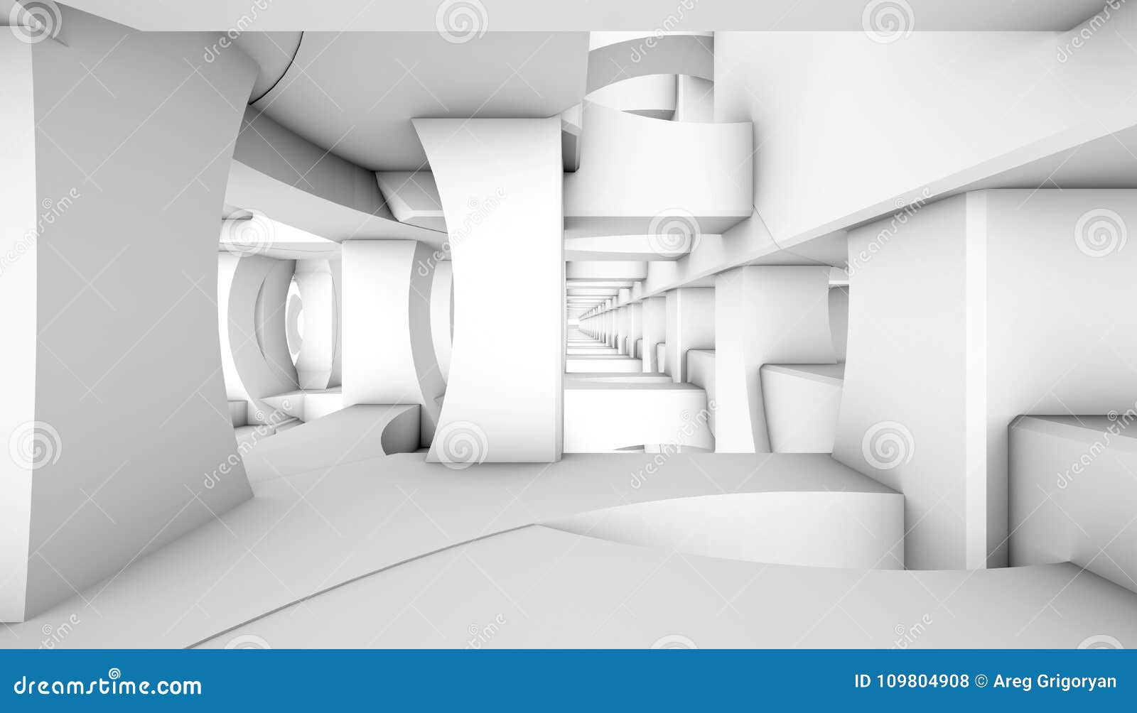 Architectural Abstract Parametric 3d Visualisation Stock Illustration ...