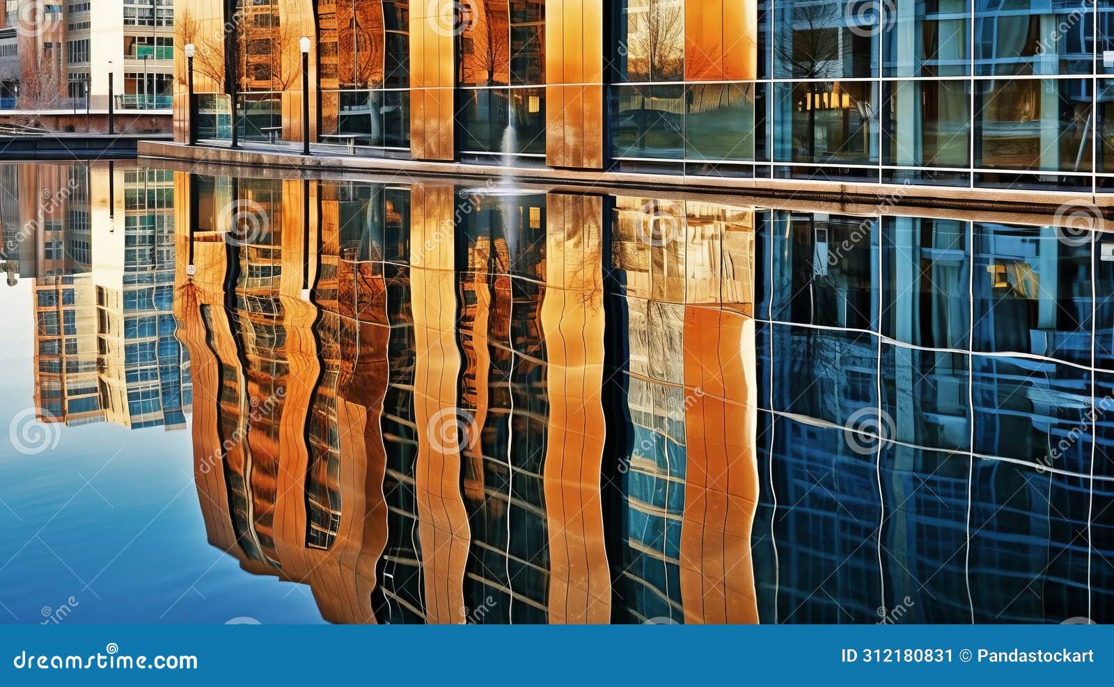 Architectural Abstract Reflections in Mirrored Surfaces of Modern ...