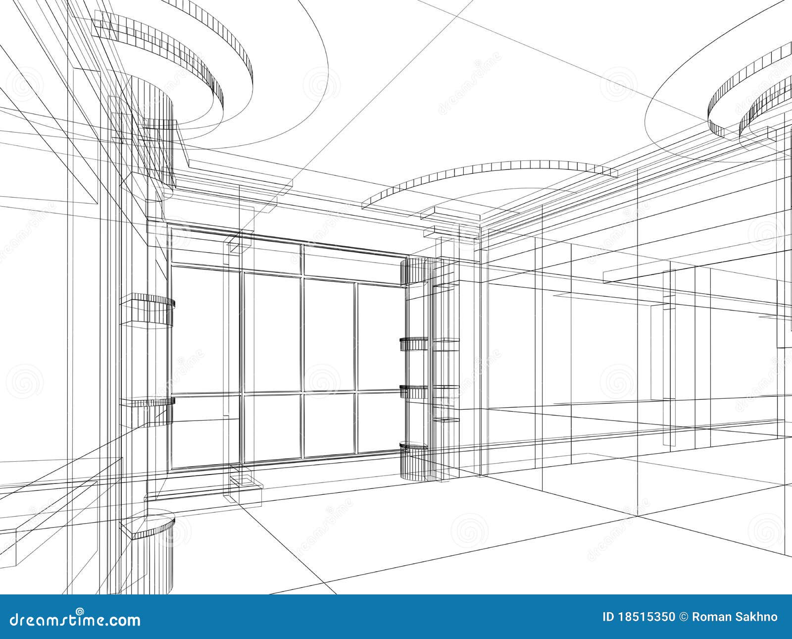 Architectural Abstract Sketch Stock Illustration - Illustration of ...