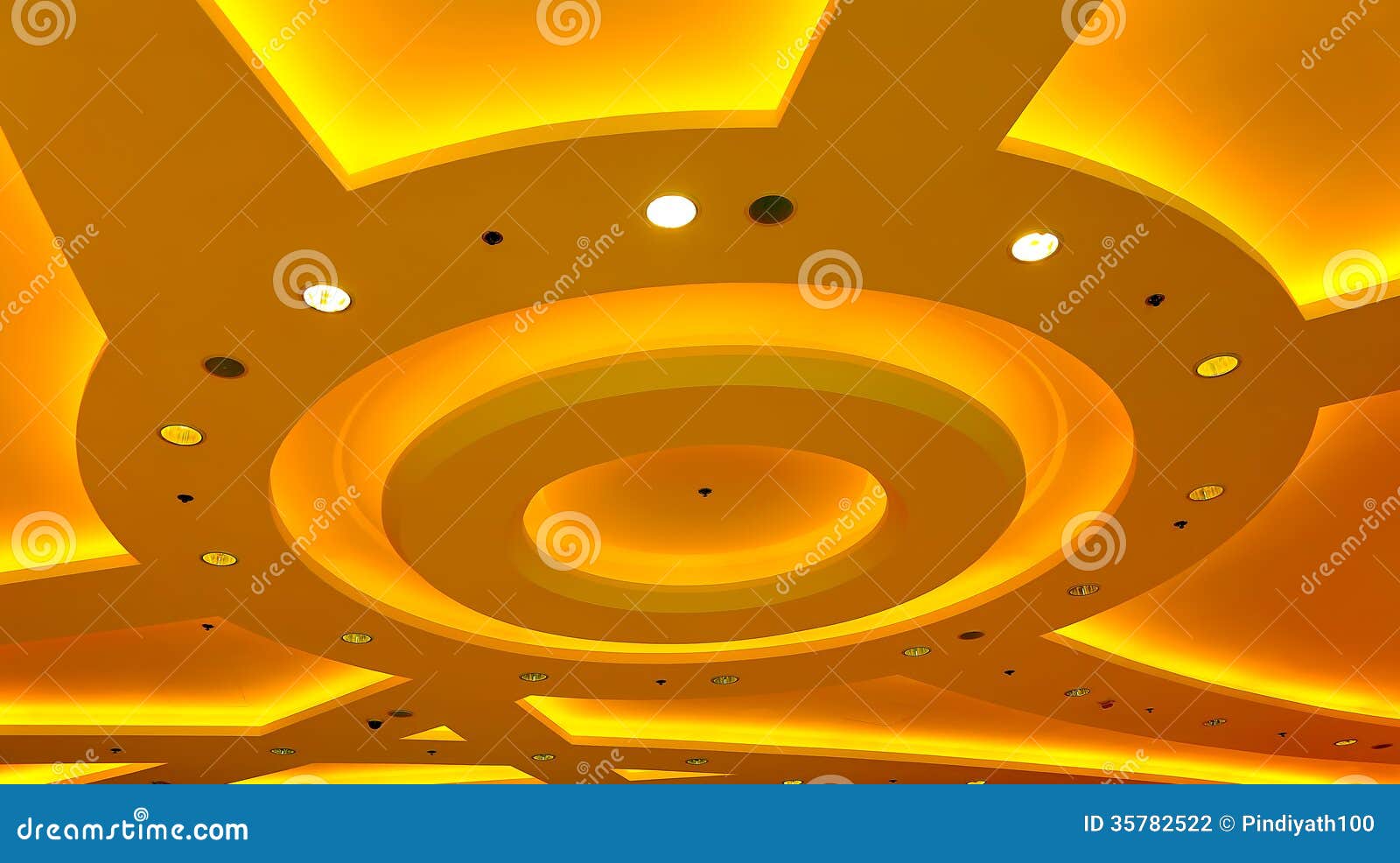 Architectural Abstract Ceiling Light Fixture Stock Photo - Image of ...