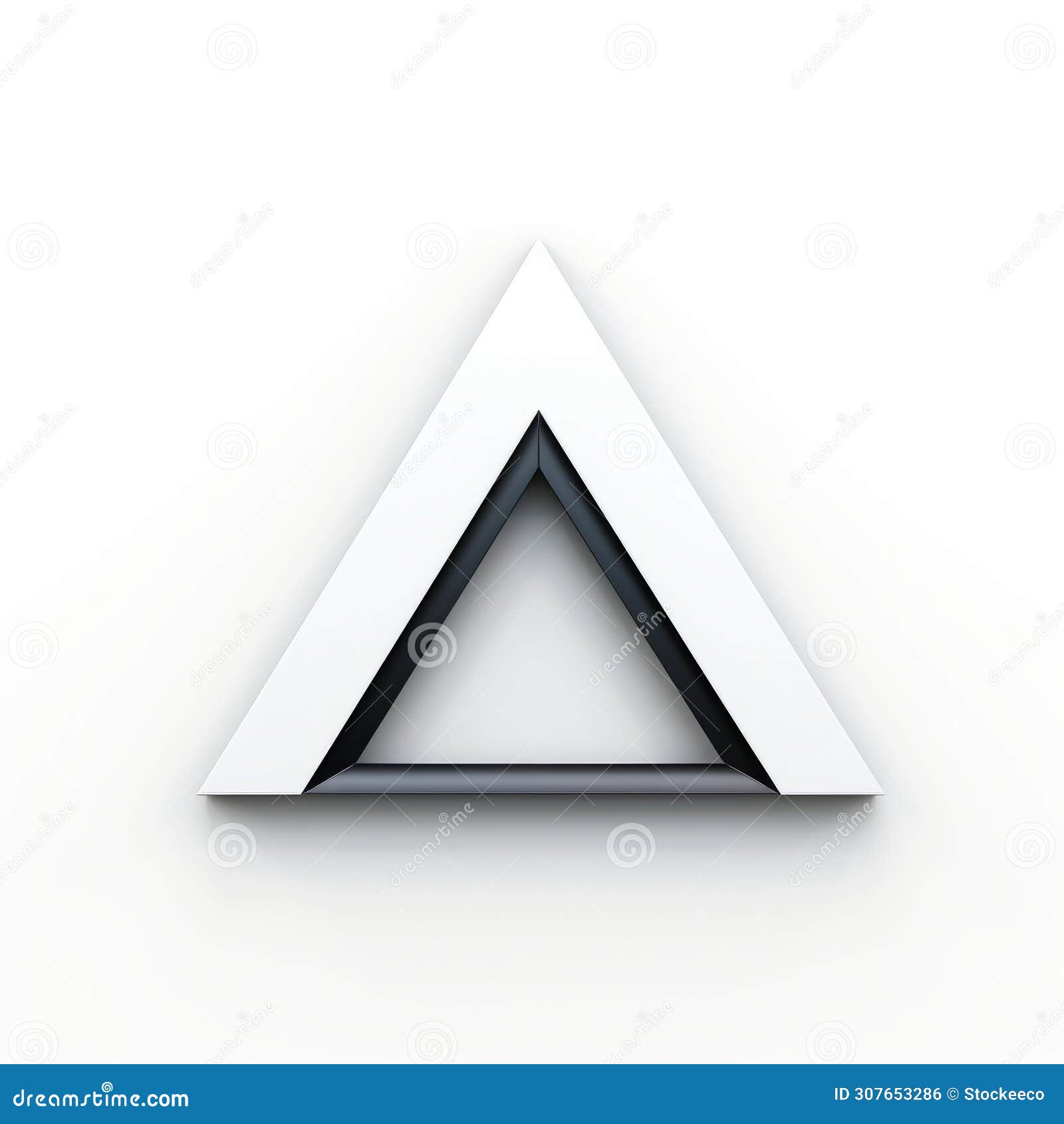 Architectural Abstractions: Triangle Sign on White Background Stock ...