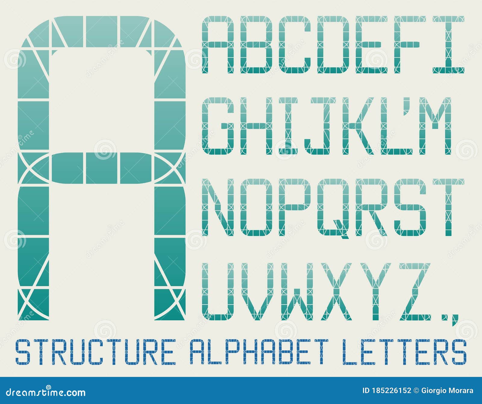 Architectural Geometric Alphabet Stock Vector - Illustration of ...