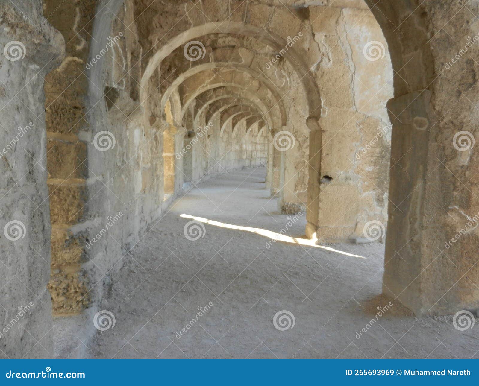 Architectural Ruin Passageway Stock Image - Image of wall, arcade ...