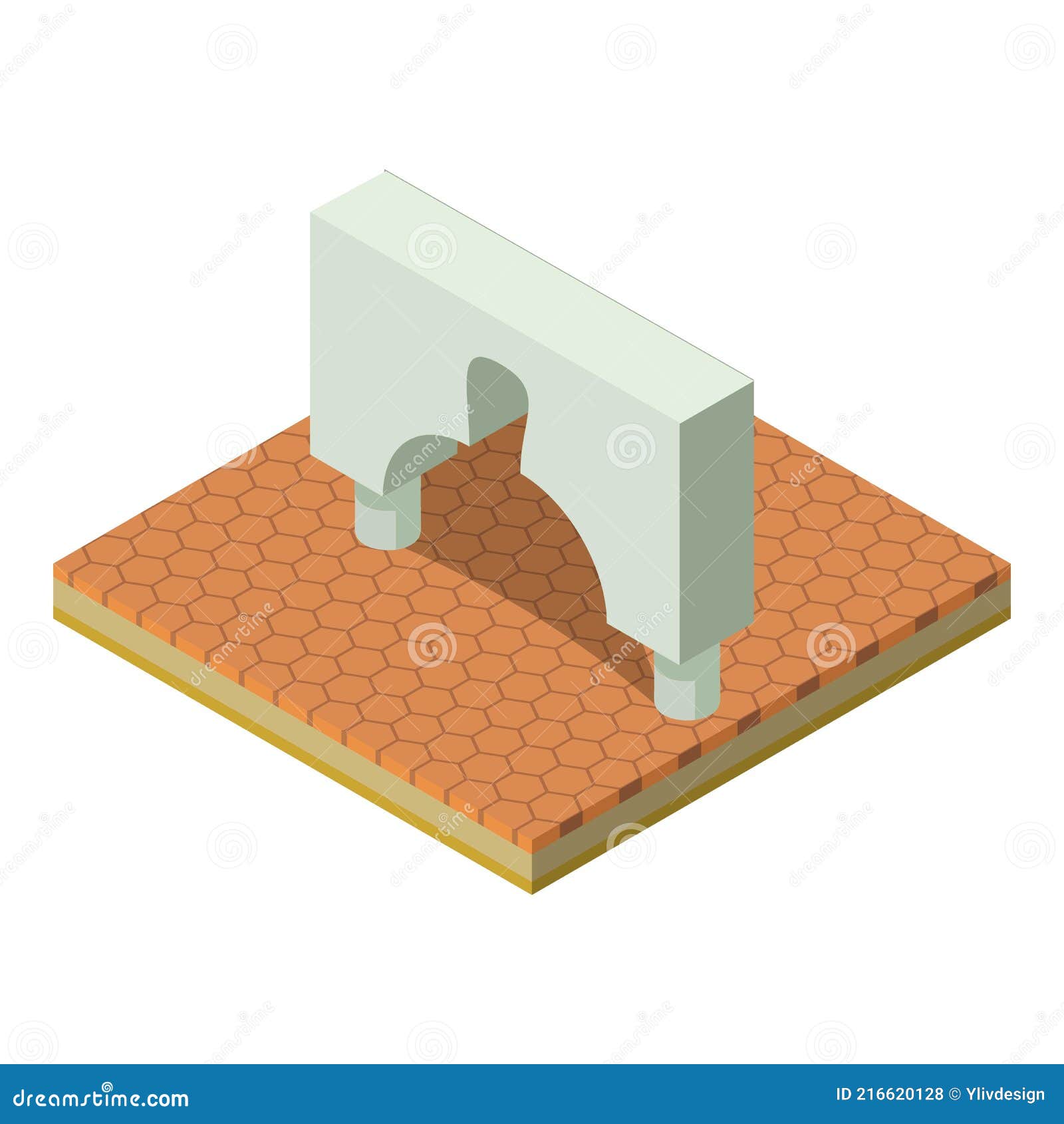 Architectural Arch Icon, Isometric Style Stock Vector - Illustration of ...
