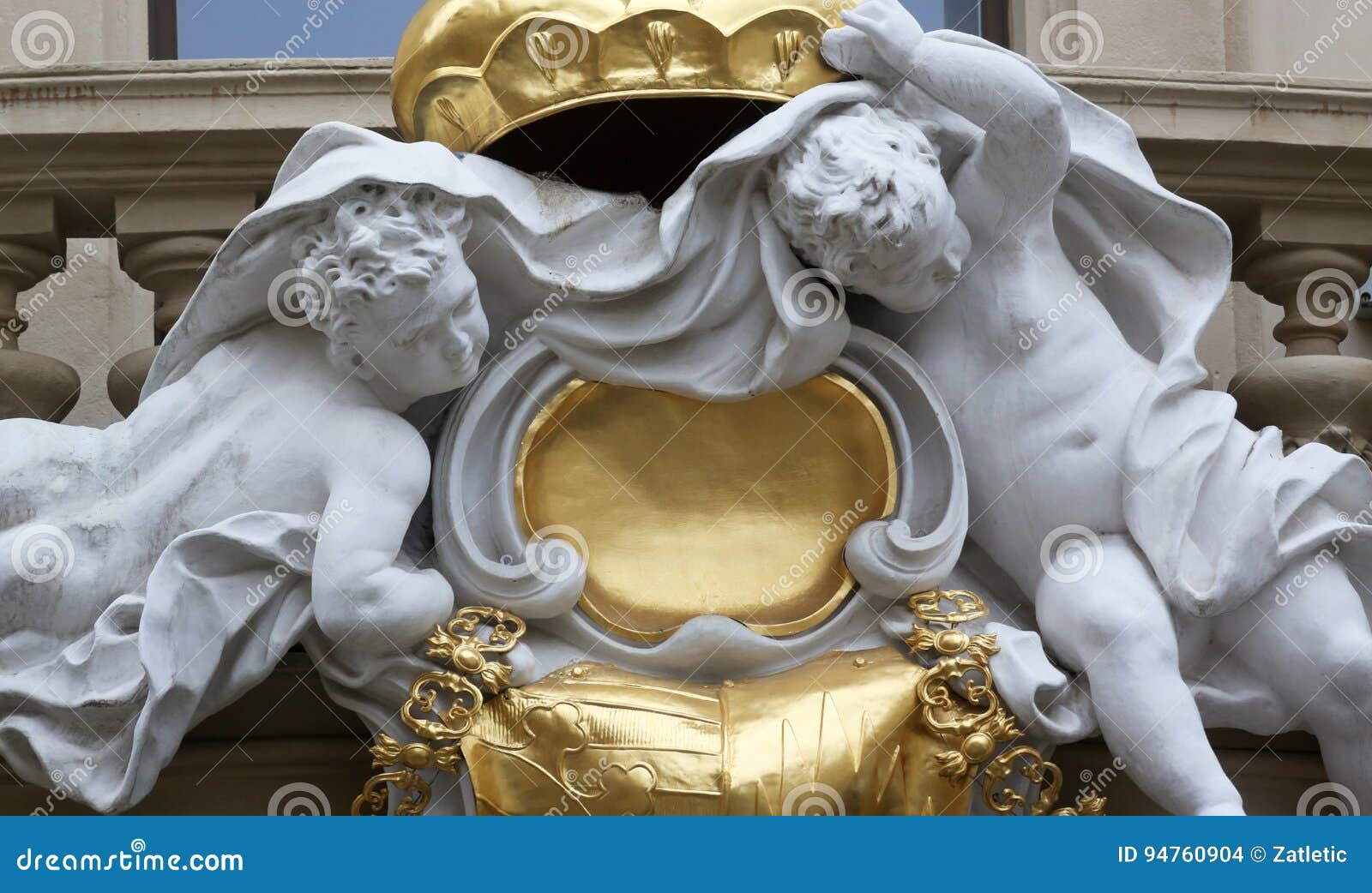 Architectural Artistic Decorations on House in Vienna Stock Photo ...