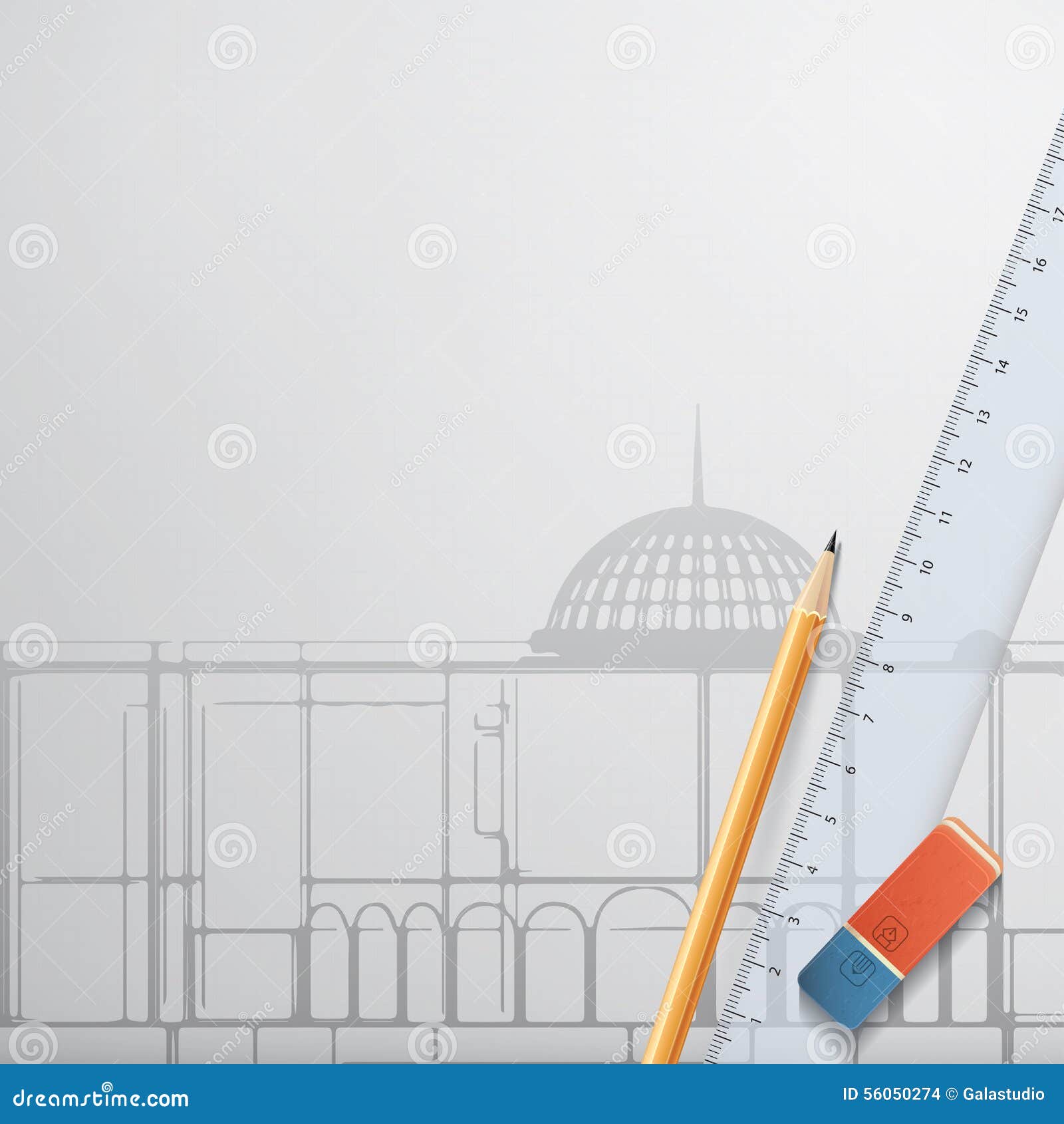 Architectural Background for Architectural Project, Stock Illustration ...