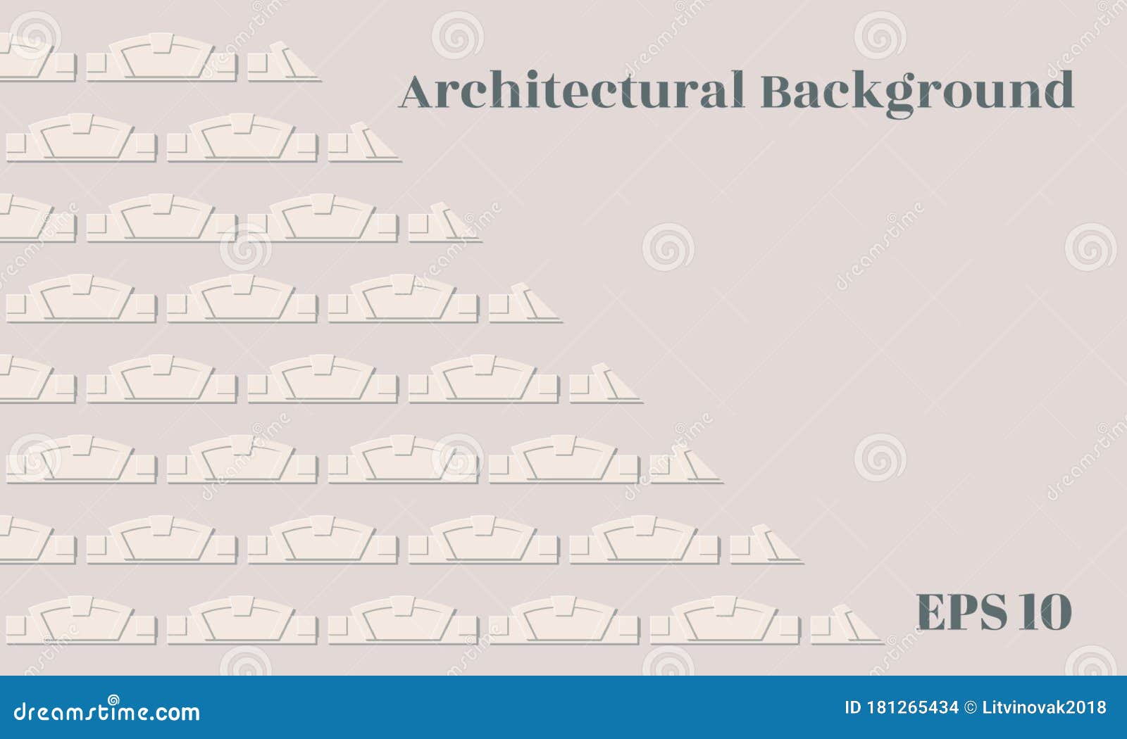 Architectural Background with Decorative Belt with Architectural ...