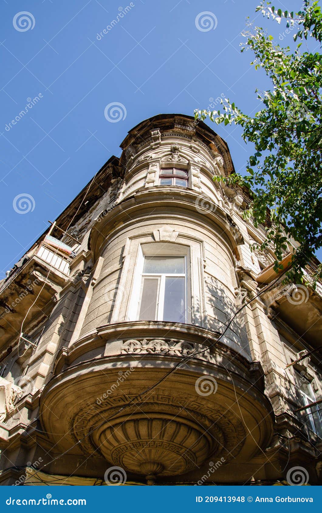 Architecture Background Classic Building with Decor Elements Stock ...