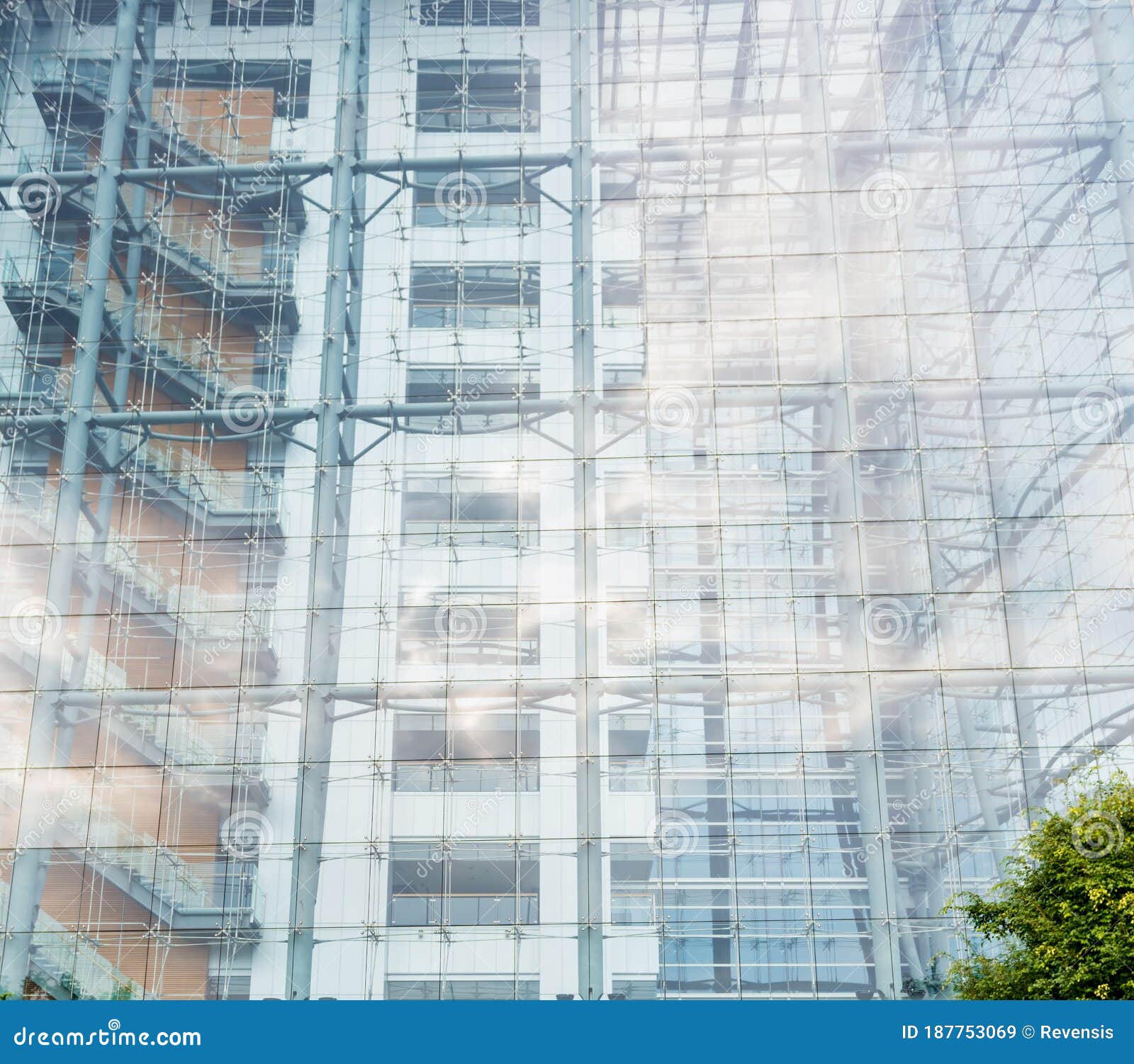 Architectural Background of a Modern High-rise Building Stock Image ...