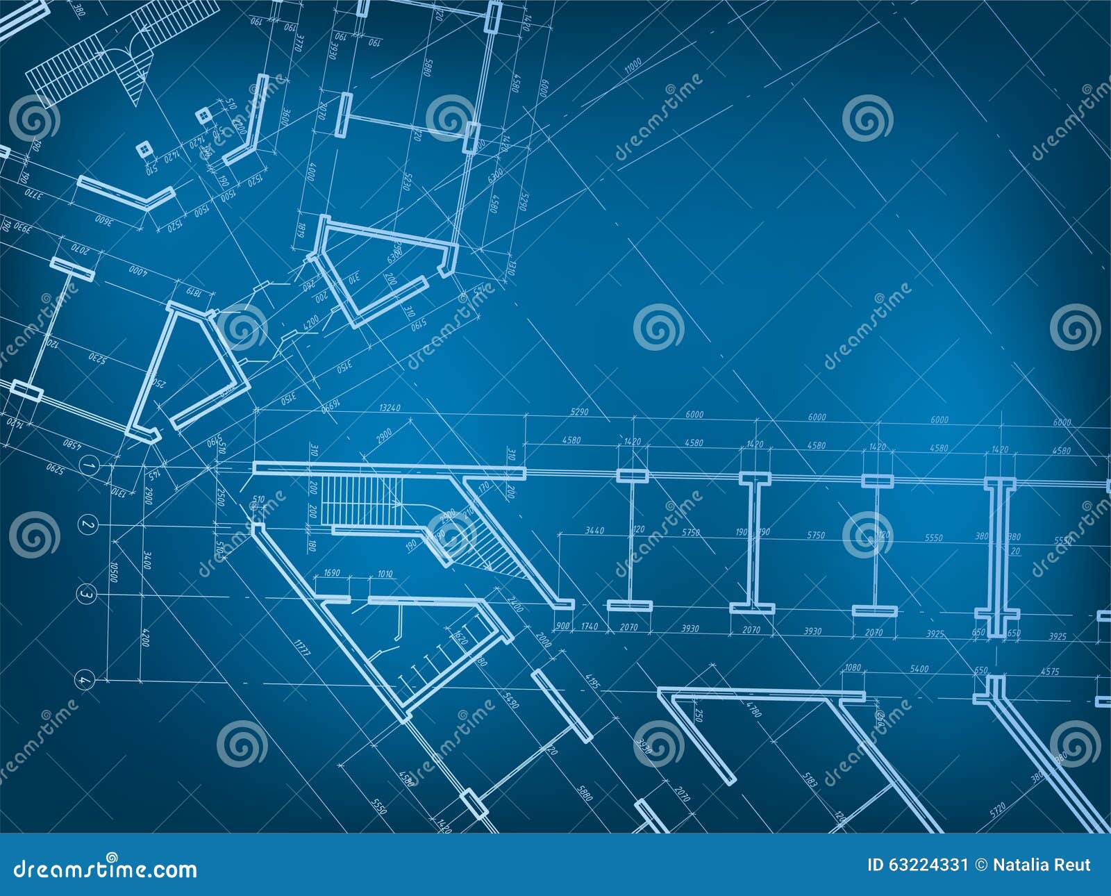 Architectural Background. Plan of the House Stock Illustration ...